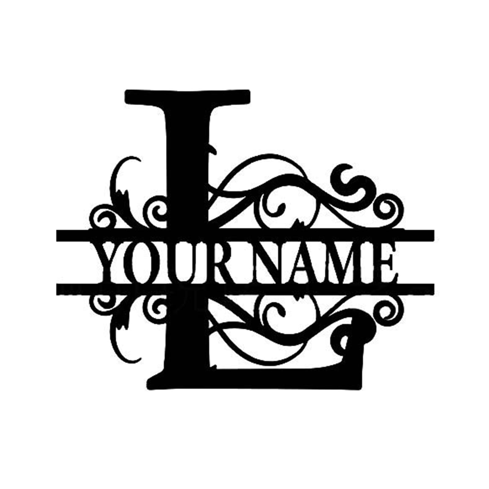 Bobasndm Last Name Sign I Split Letter Monogram Wall Decor I Metal Wall ...