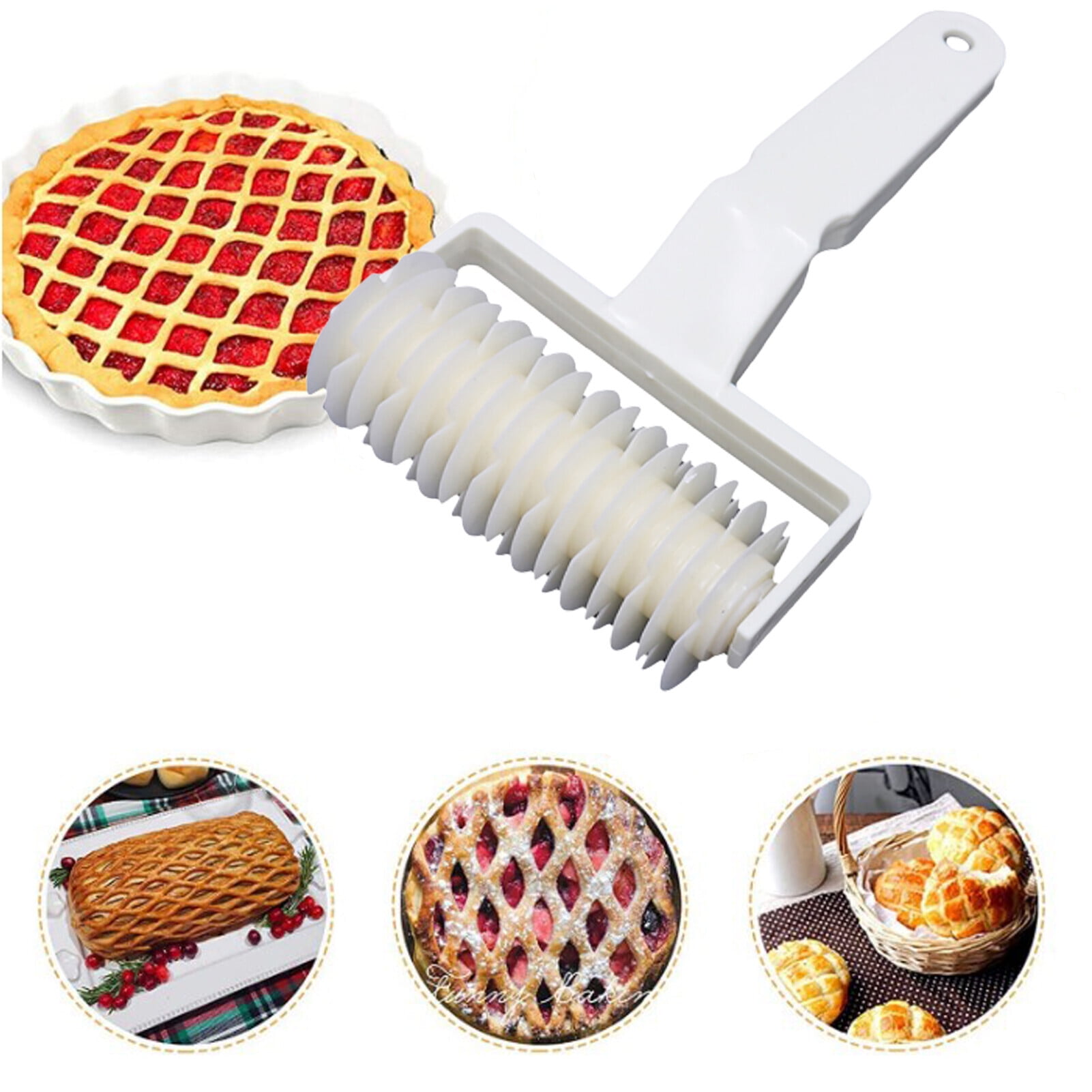 Bobasndm Lattice Roller Cutter, Pie Pizza Cookie Dough Roller Lattice ...