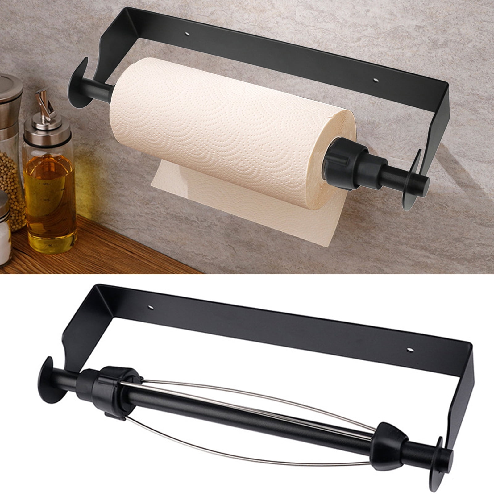 Bobasndm Paper Towel Holder Under Cabinet Brushed Nickel Wall Mount ...