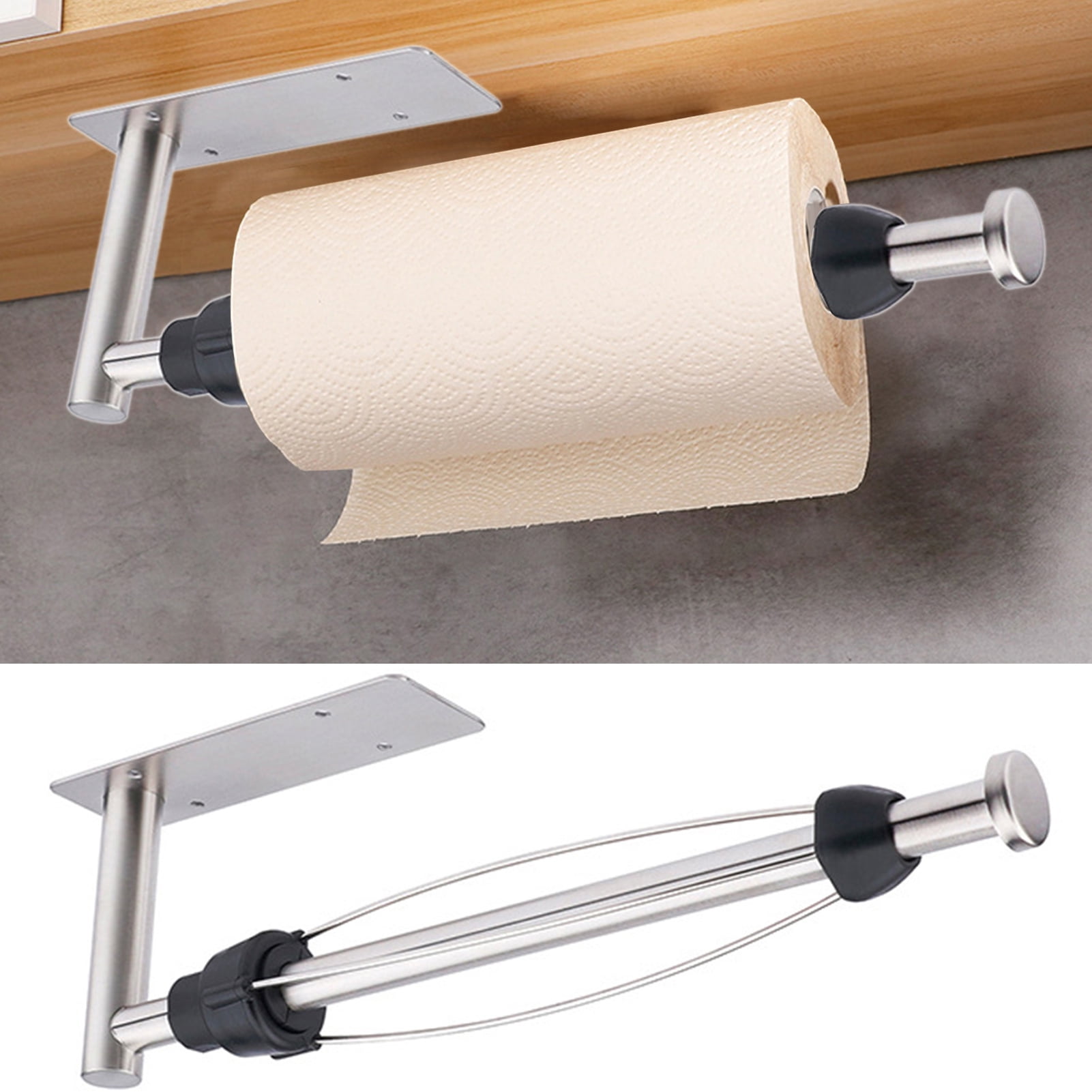 Bobasndm Paper Towel Holder Under Cabinet Brushed Nickel Wall Mount ...