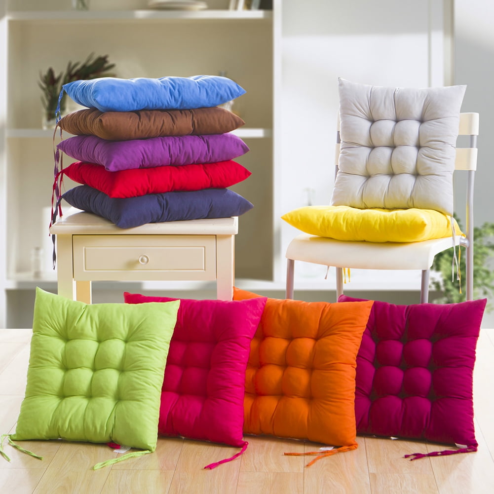 Bobasndm Seat Cushions with Ties 16" x 16" Square Soft Comfortable for ...