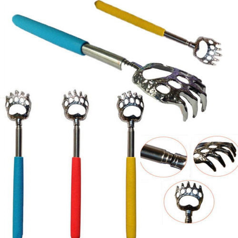 Bobasndm Telescopic Back Scratcher,Manual Extendable Black Bear Claw ...