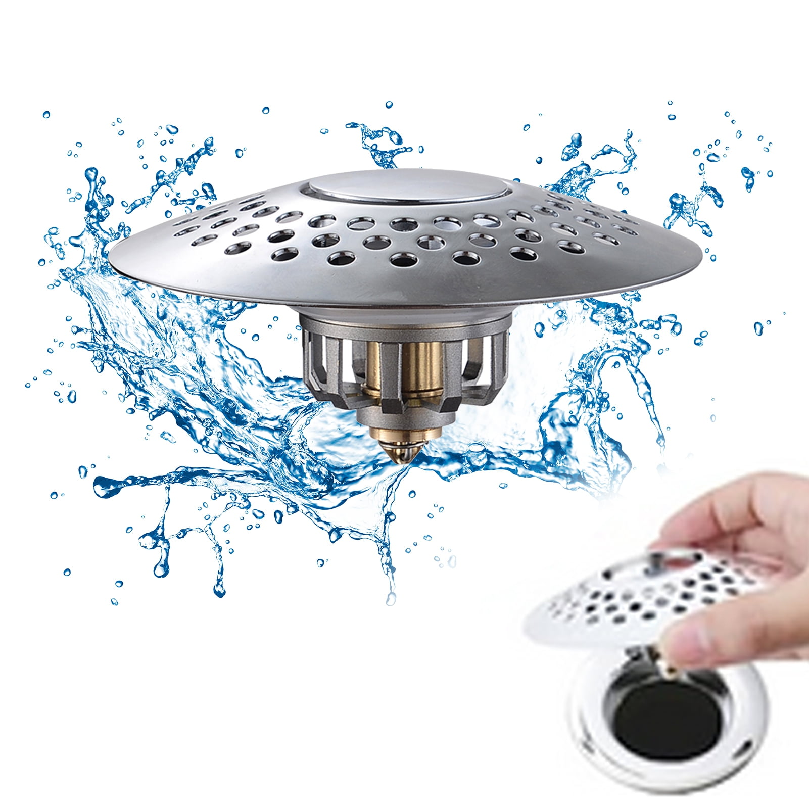 Bobasndm Universal Bathtub Stopper with Drain Hair Catcher,Anti-Rust ...