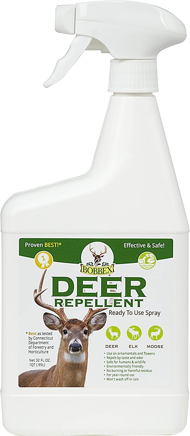Bobbex 32 oz Ready to Use Deer Repellent Spray with Natural Ingredients ...