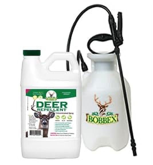 Bobbex Deer Repellent Half Gallon Concentrate and Gallon Pump Sprayer ...