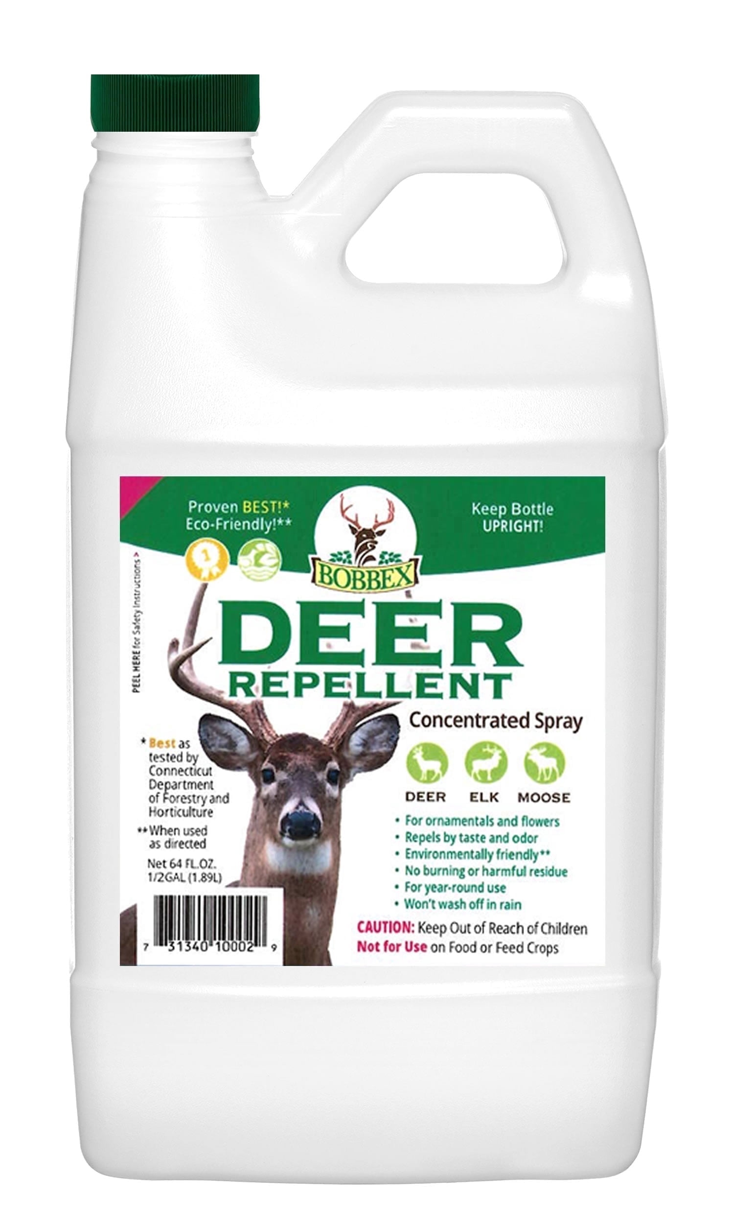 Bobbex Deer Repellent Spray 64 oz Concentrate Outdoor Garden Animal ...