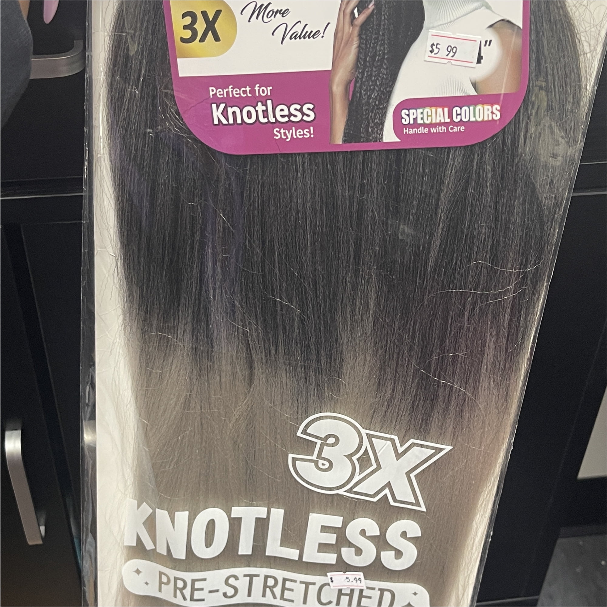 Bobbi Boss 3x Knotless Pre-stretched Braid Hair 54" #T1b/dgy/ls ...