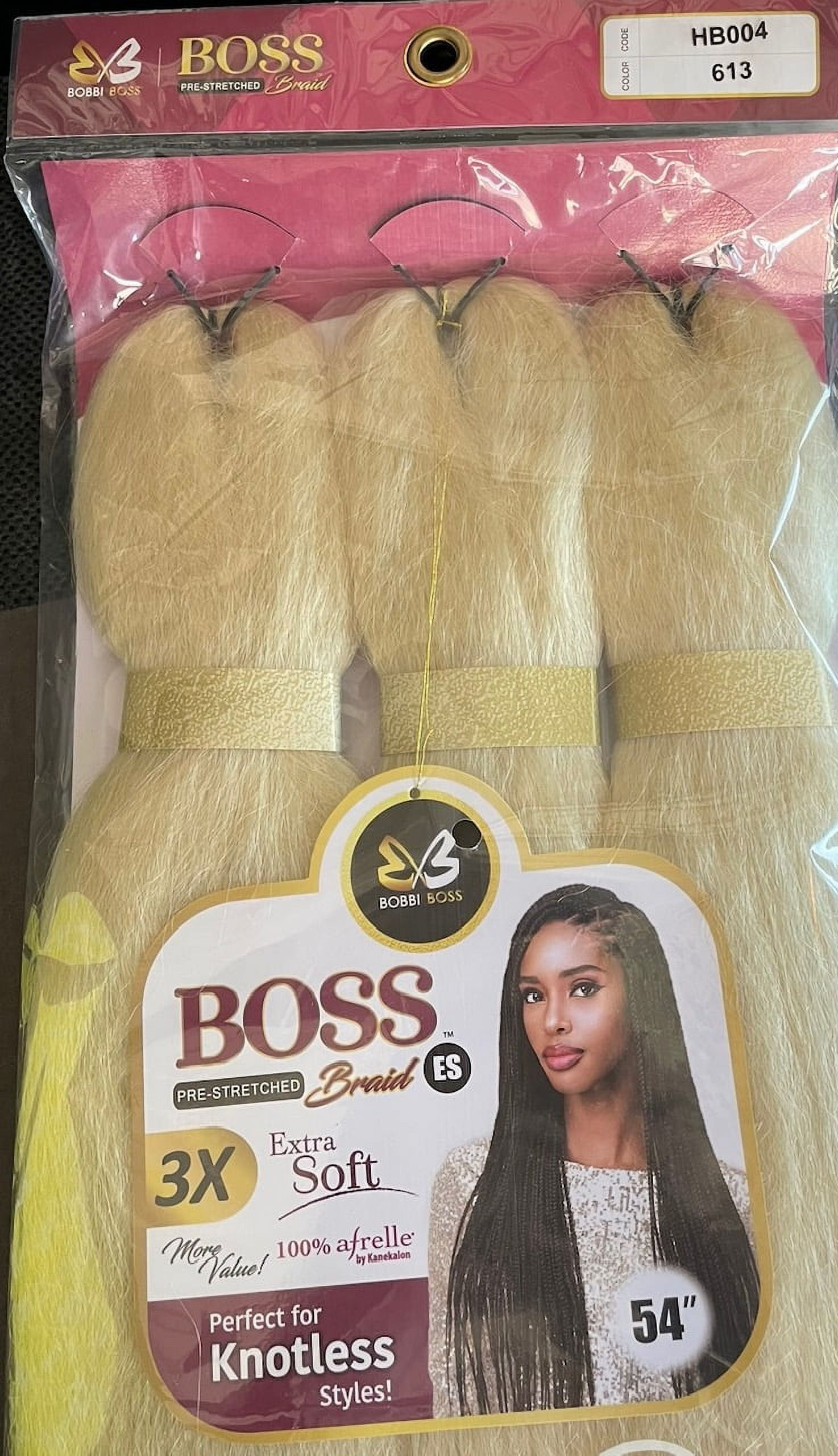 Bobbi Boss Braids 3X Pre Stretched BRAID 54" (3-Pack, 613) - Walmart.com