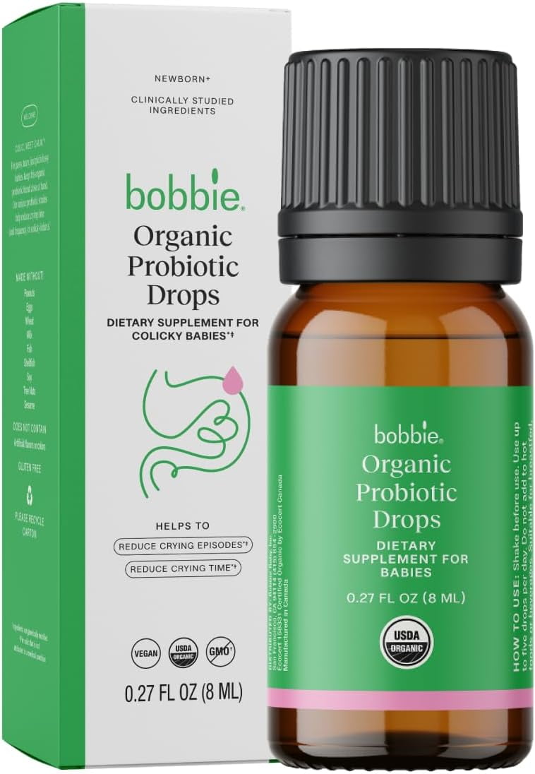 Bobbie Organic Infant Probiotic Drops, Daily Dietary Supplement for ...