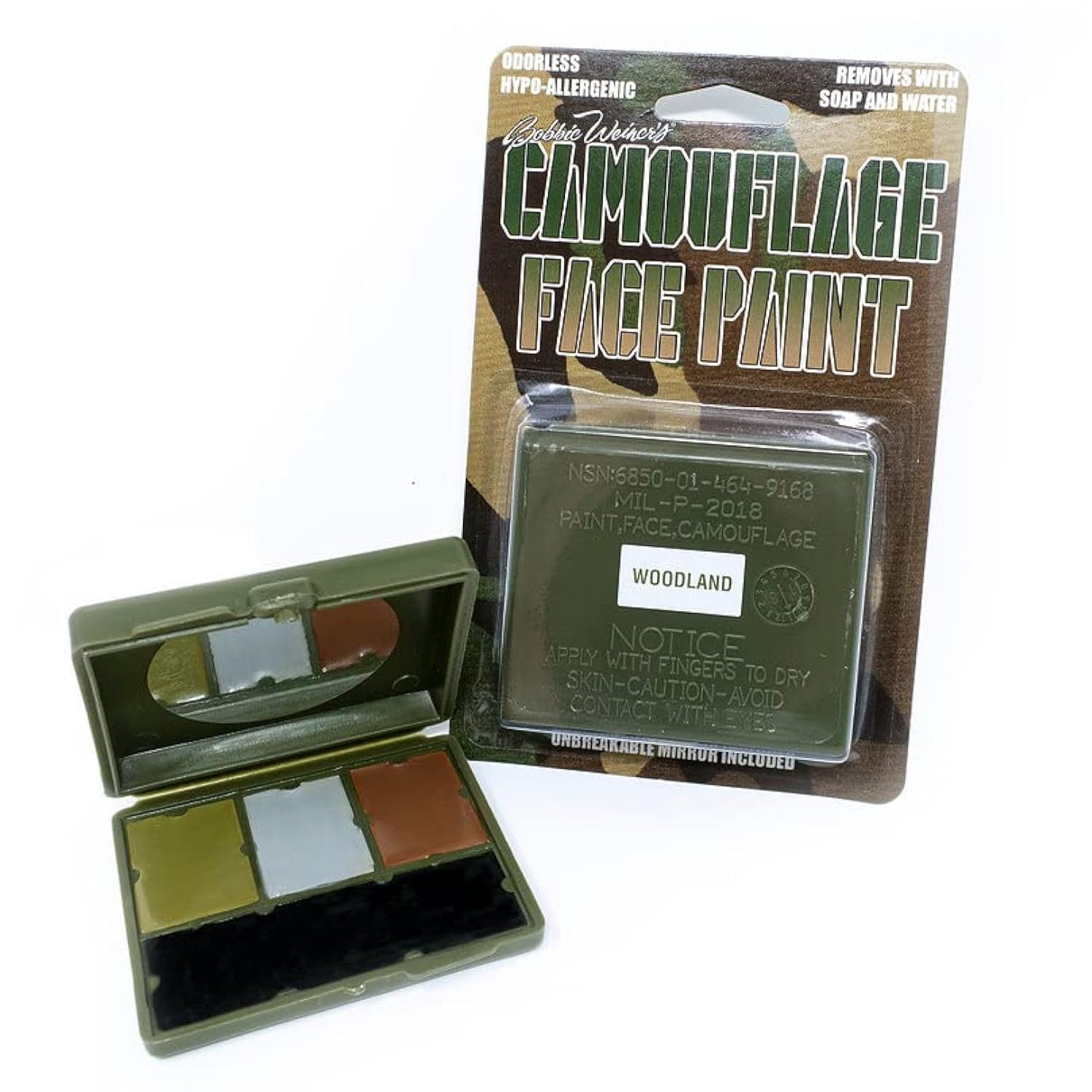 Bobbie Weiner 4 Color Woodland Face Paint Kit, Camouflage - Walmart.com