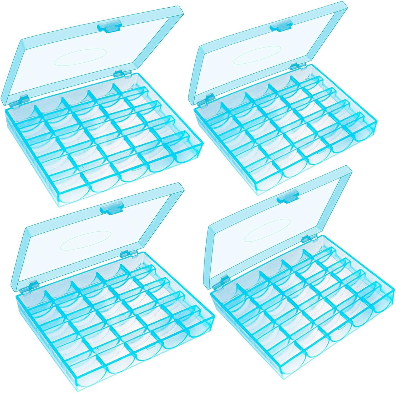 Bobbin Box,Machine Bobbin Organizer Plastic Case, Sku Blue 25 Slots ...