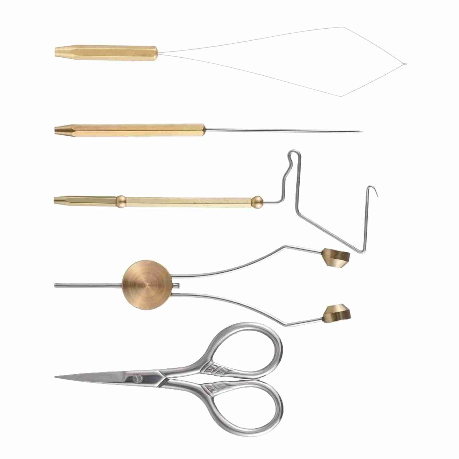 Bobbin Fly Tying Tools Combo Kit Whip Finisher Bobbin Holder Bodkin ...