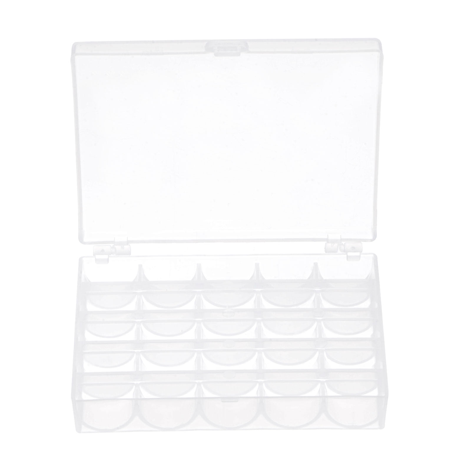 Bobbin Organizer Plastic Case 25 Slots Empty Spools Storage Box for ...