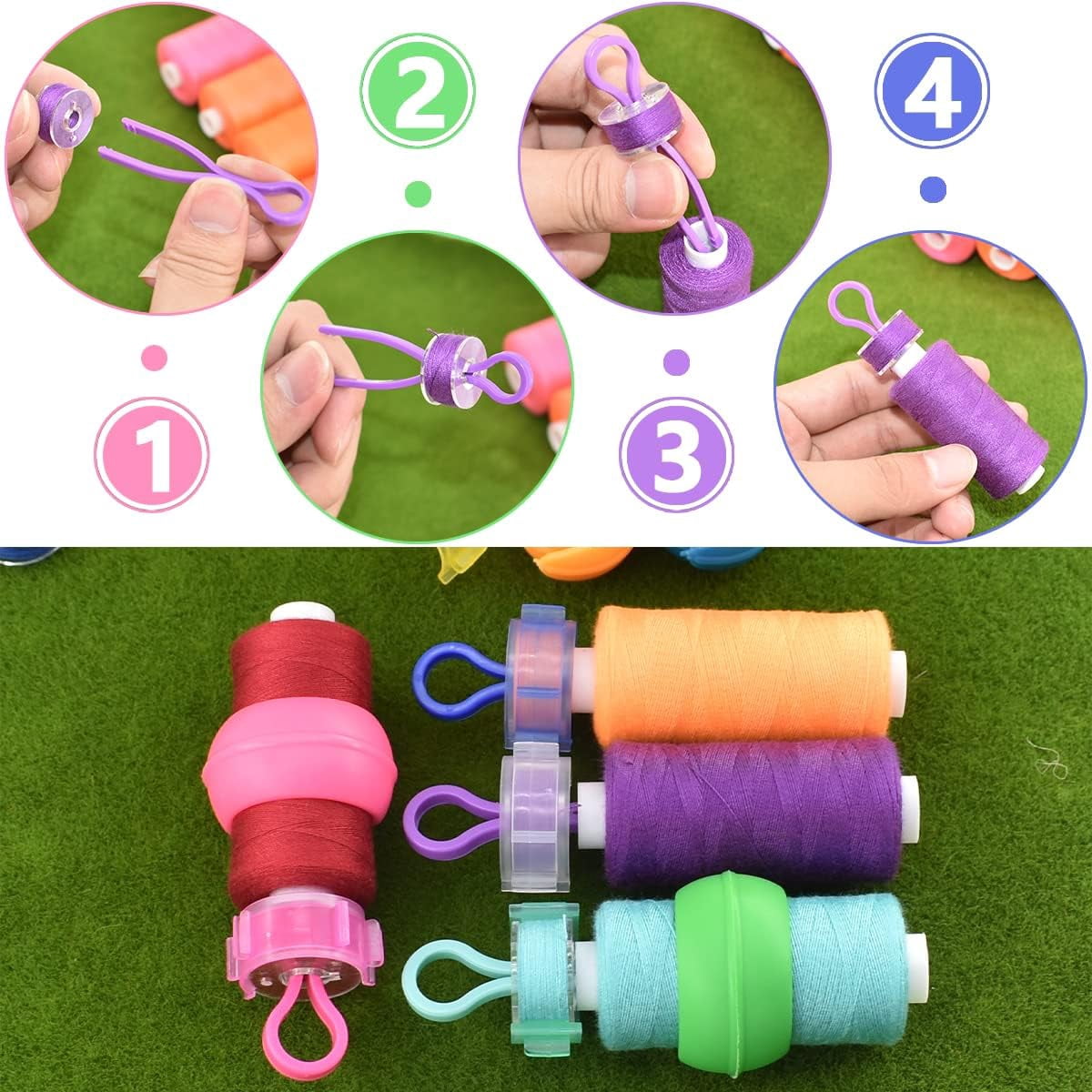 Bobbin Thread Organizing Clips, 70 Bobbin Holder Clips Color Thread ...