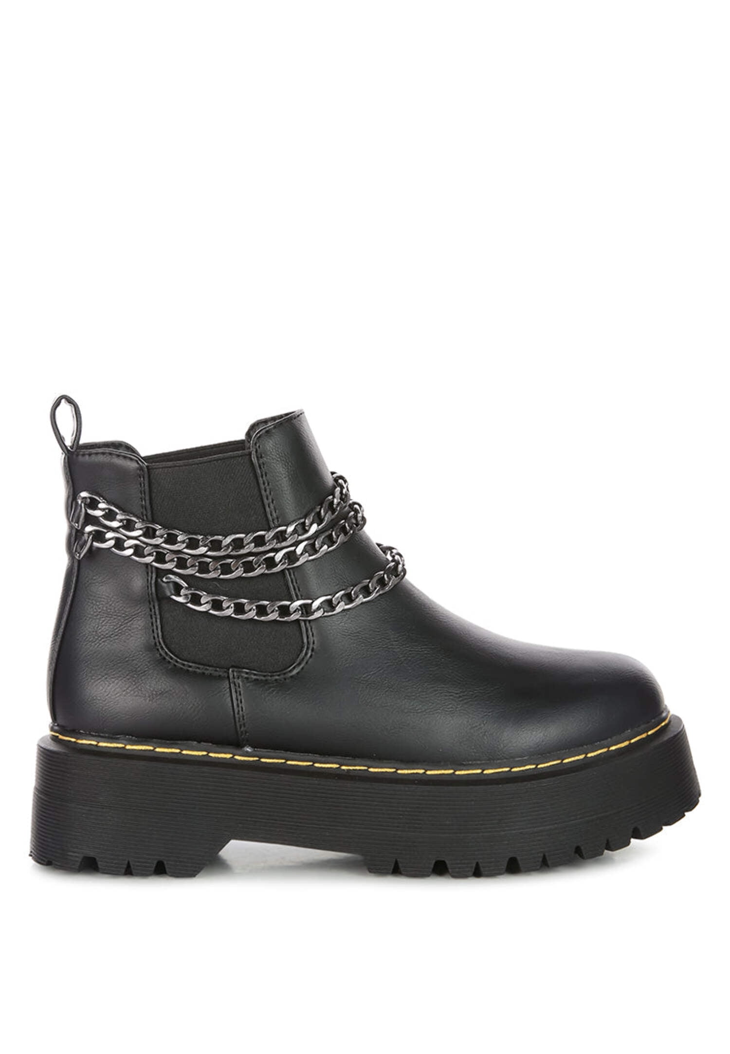 Bobbles Chunky Metal Chain Chelsea Boot - Walmart.com