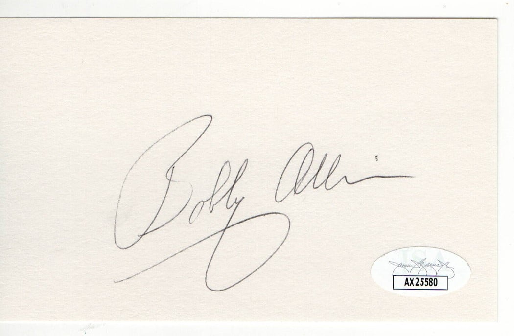 Bobby Allison Signed Autographed Index Card NASCAR Legend JSA AX25580 ...