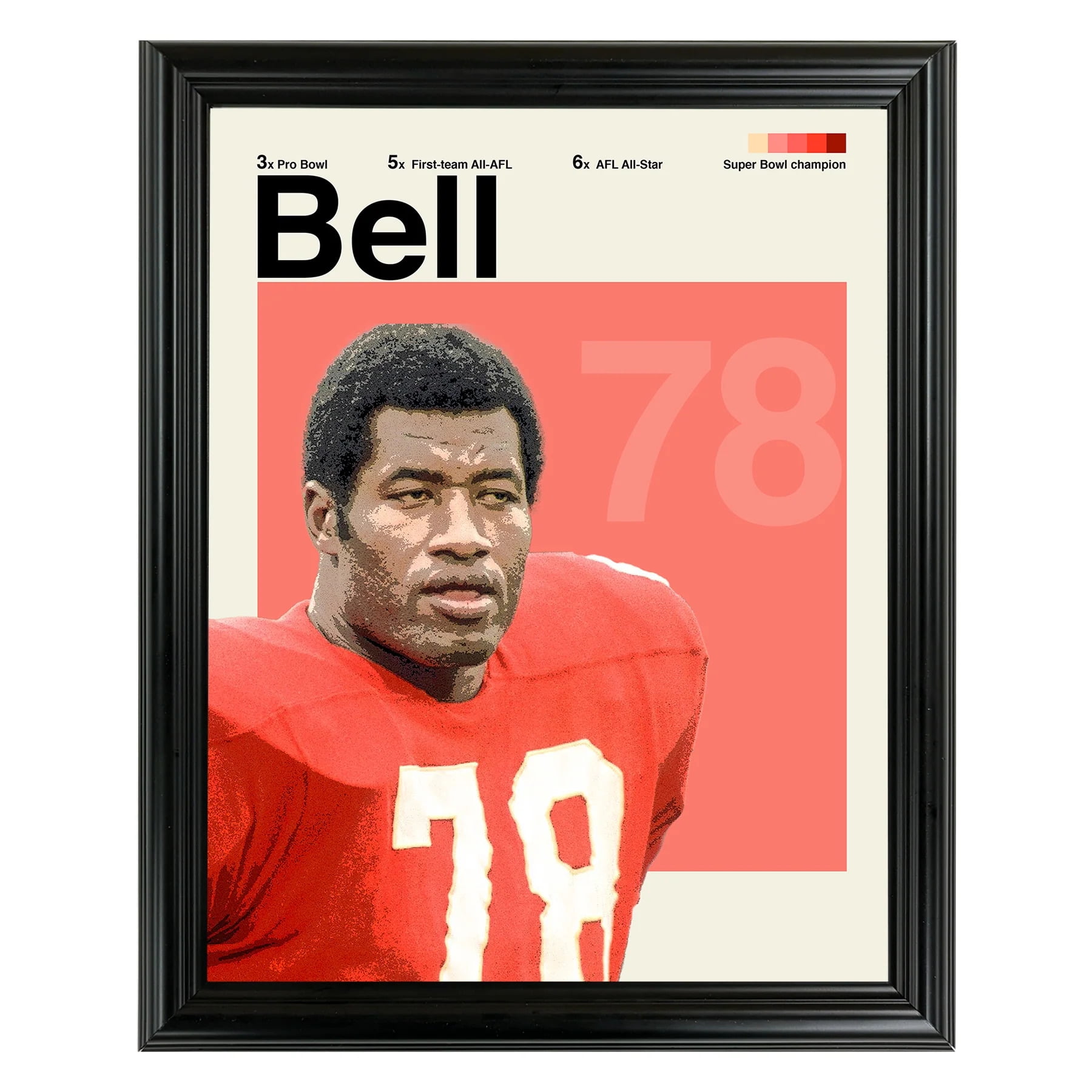 Bobby Bell Framed Sports Art Photo by Thomas Maxwell - Walmart.com