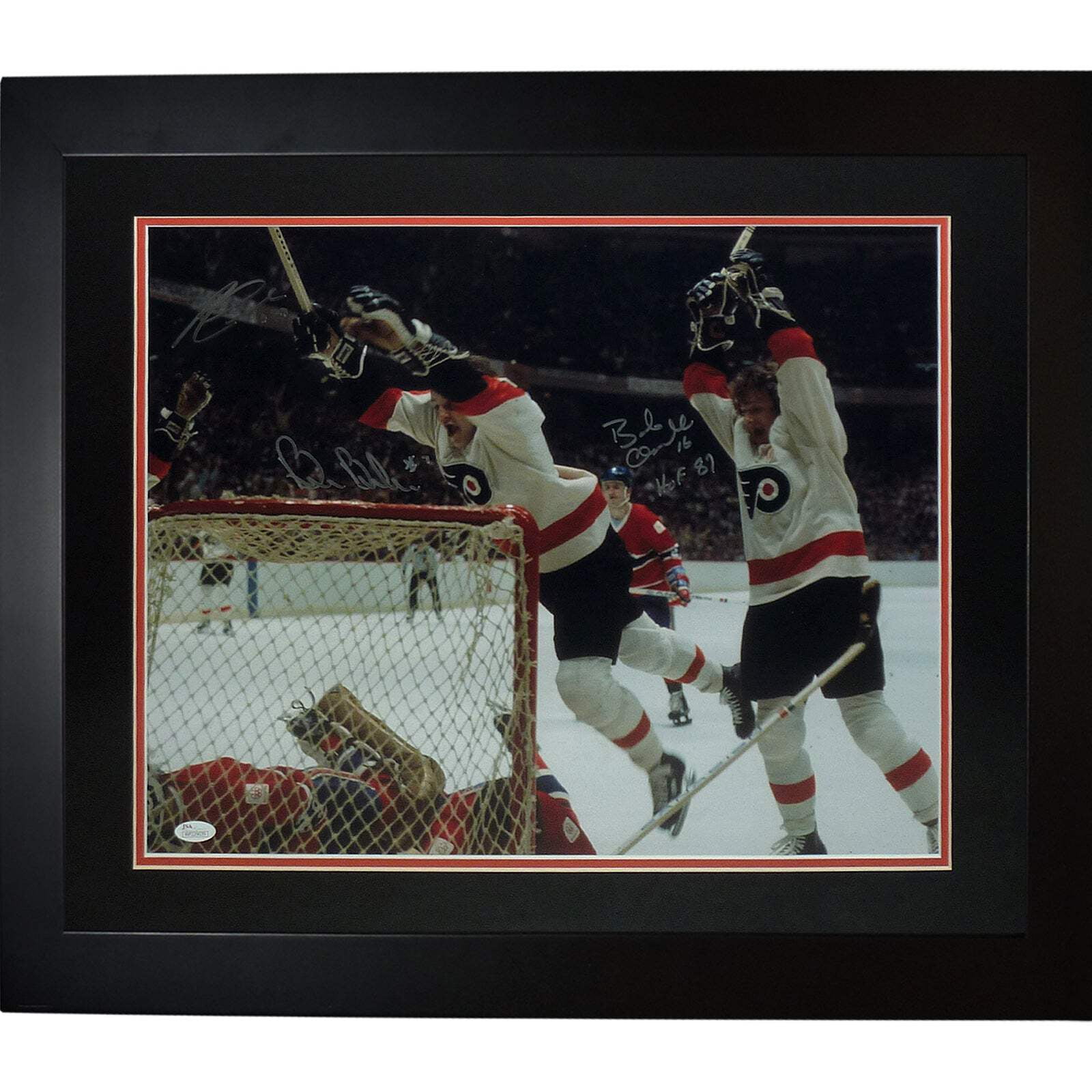 Bobby Clarke, Bill Barber And Reggie Leach Autographed Philadelphia ...