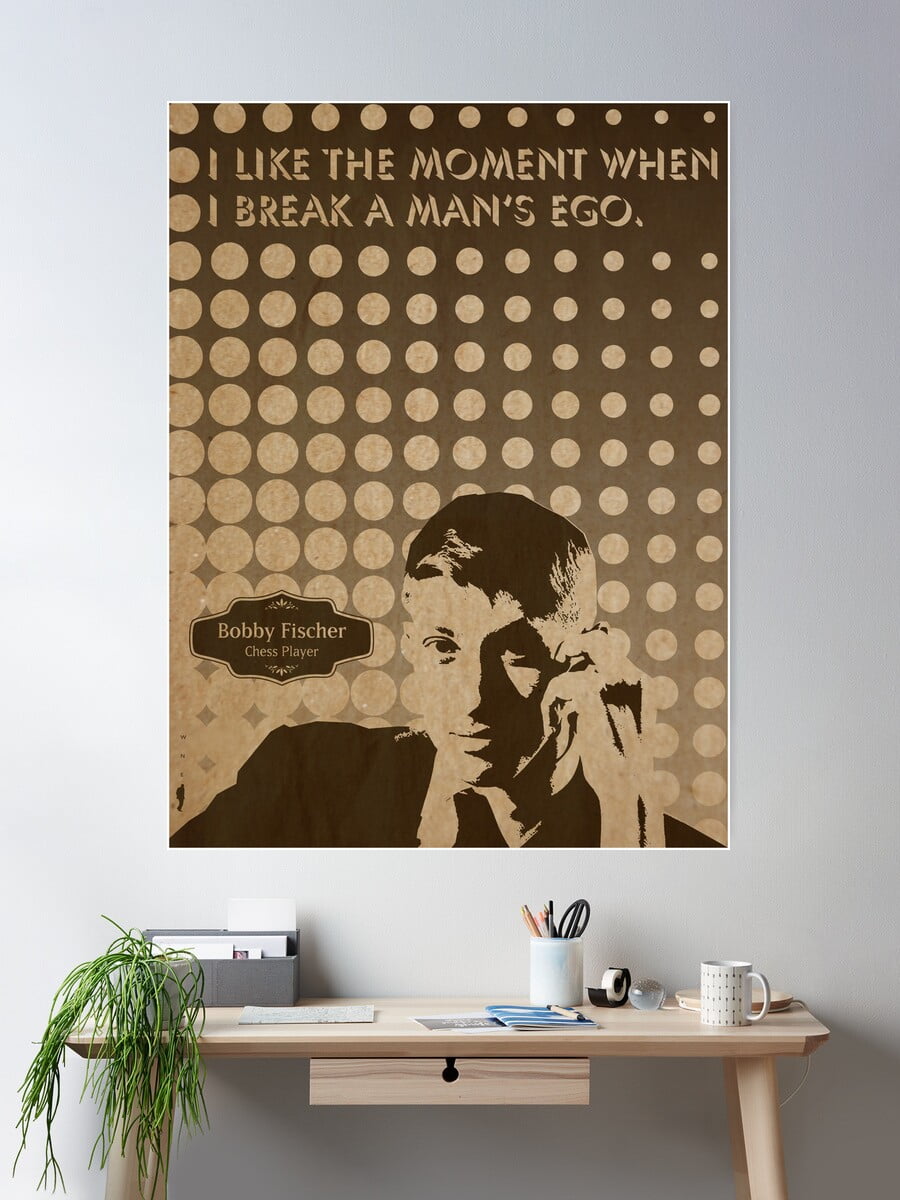 Bobby Fischer Poster Wall Art, Modern Wall Decor For Living Room ...