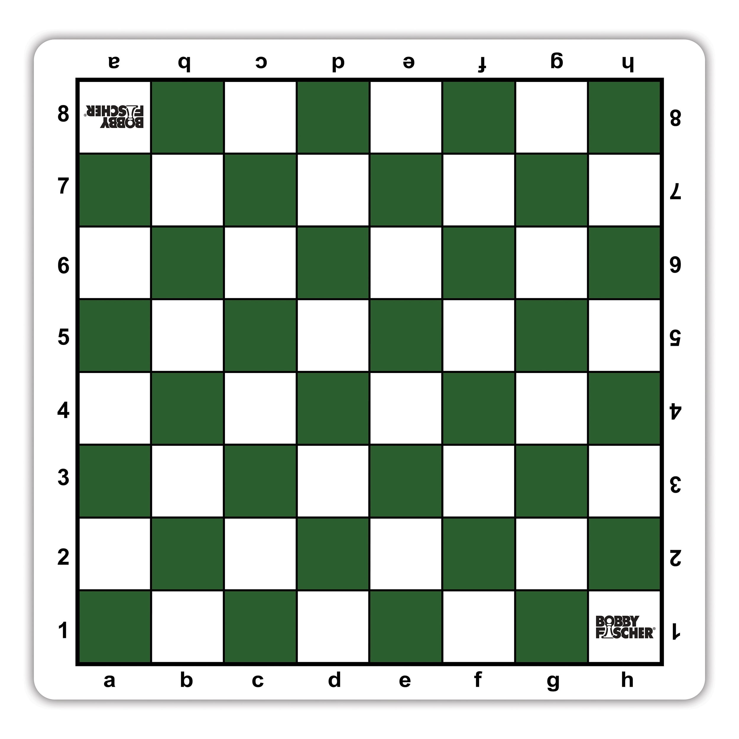 Bobby Fischer Tournament Roll Up Chess Board 20 in. - Green Mousepad ...