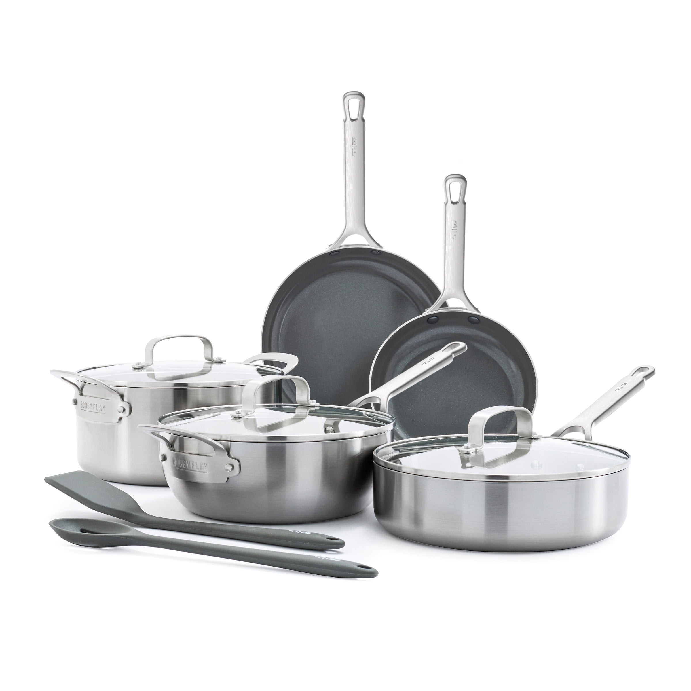 GreenPan Bobby Flay 10-Piece Stainless Steel Ceramic Nonstick Cookware ...