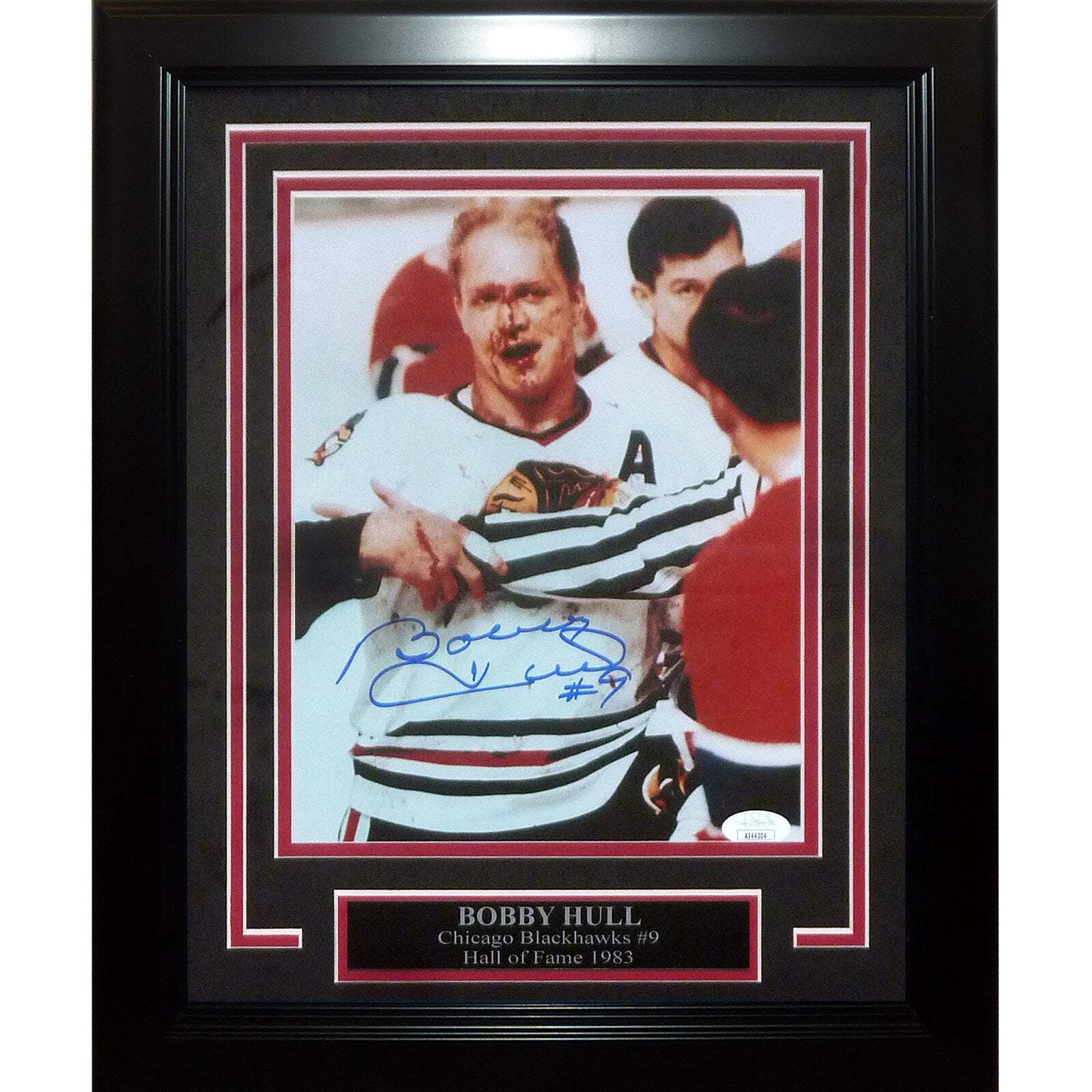 Bobby Hull Autographed Chicago Blackhawks (Blood Shot) Deluxe Framed ...
