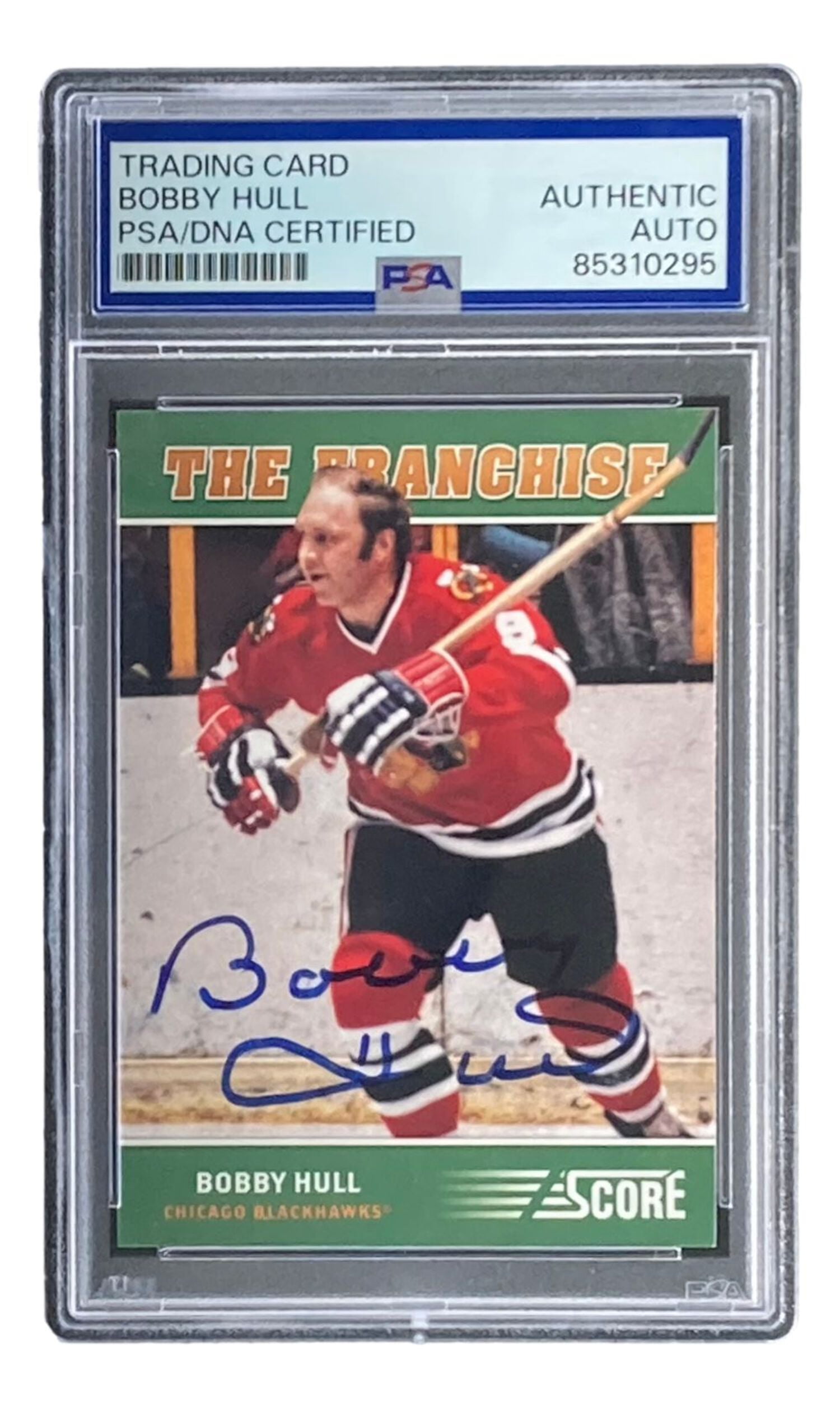 Bobby Hull Signed 2012 Score #OS6 Chicago Blackhawks Trading Card PSA ...