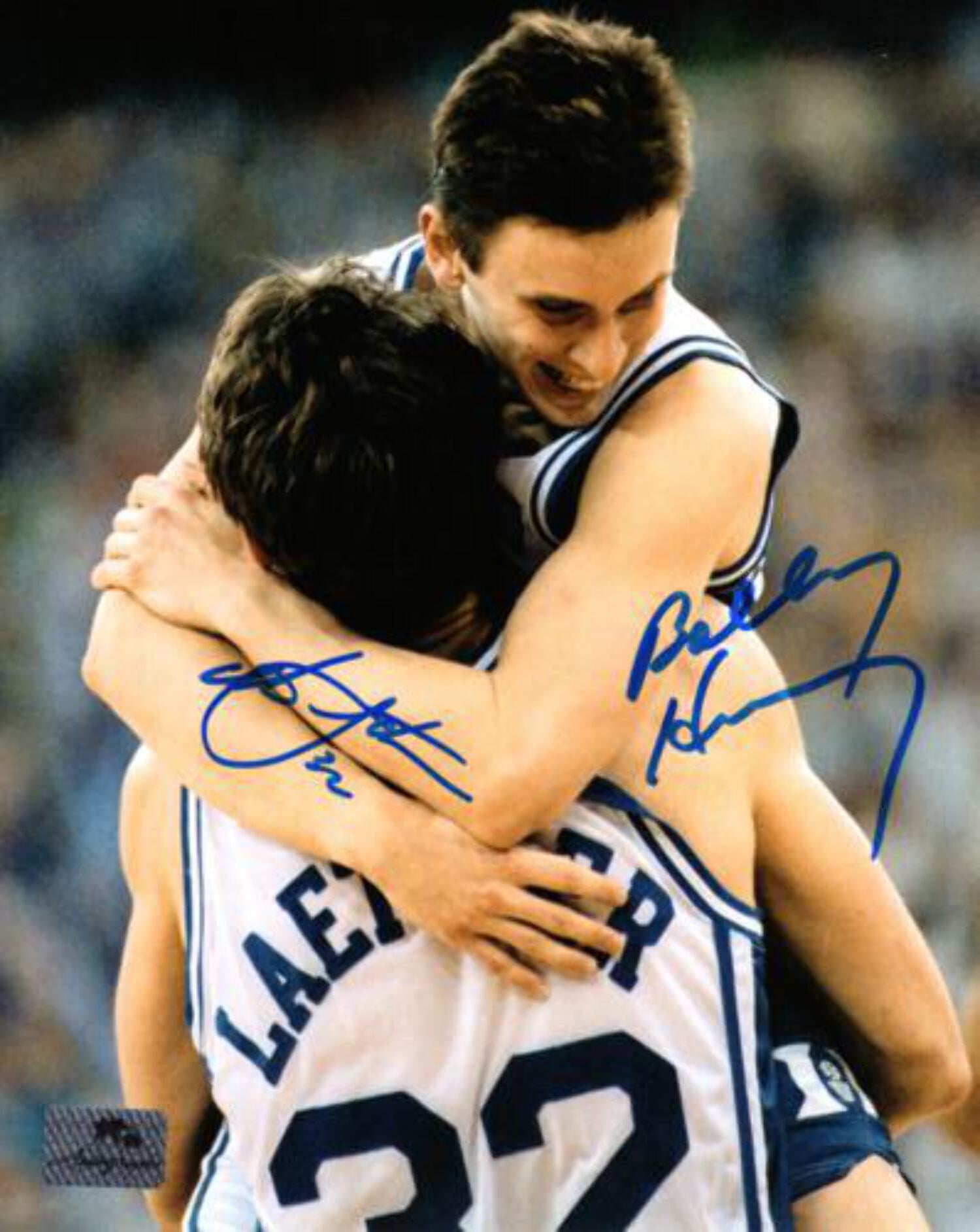 Bobby Hurley And Christian Laettner Autographed Duke Blue Devils ...