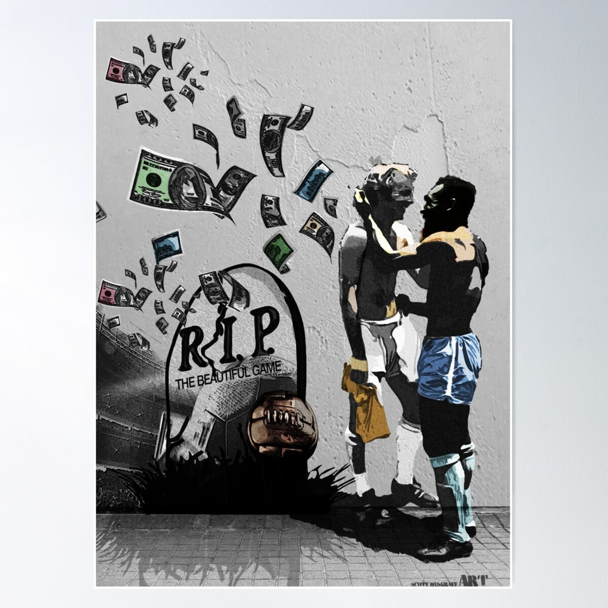 Bobby Moore And Pele Poster Wall Art, Modern Wall Decor For Living Room ...