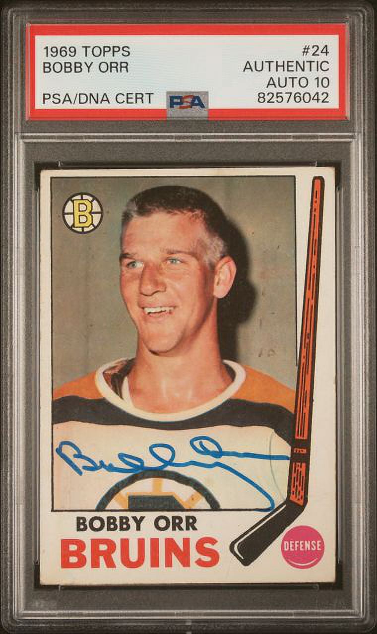 Bobby Orr 1969 Topps Signed Hockey Card #24 Auto Graded PSA 10 82576042 ...