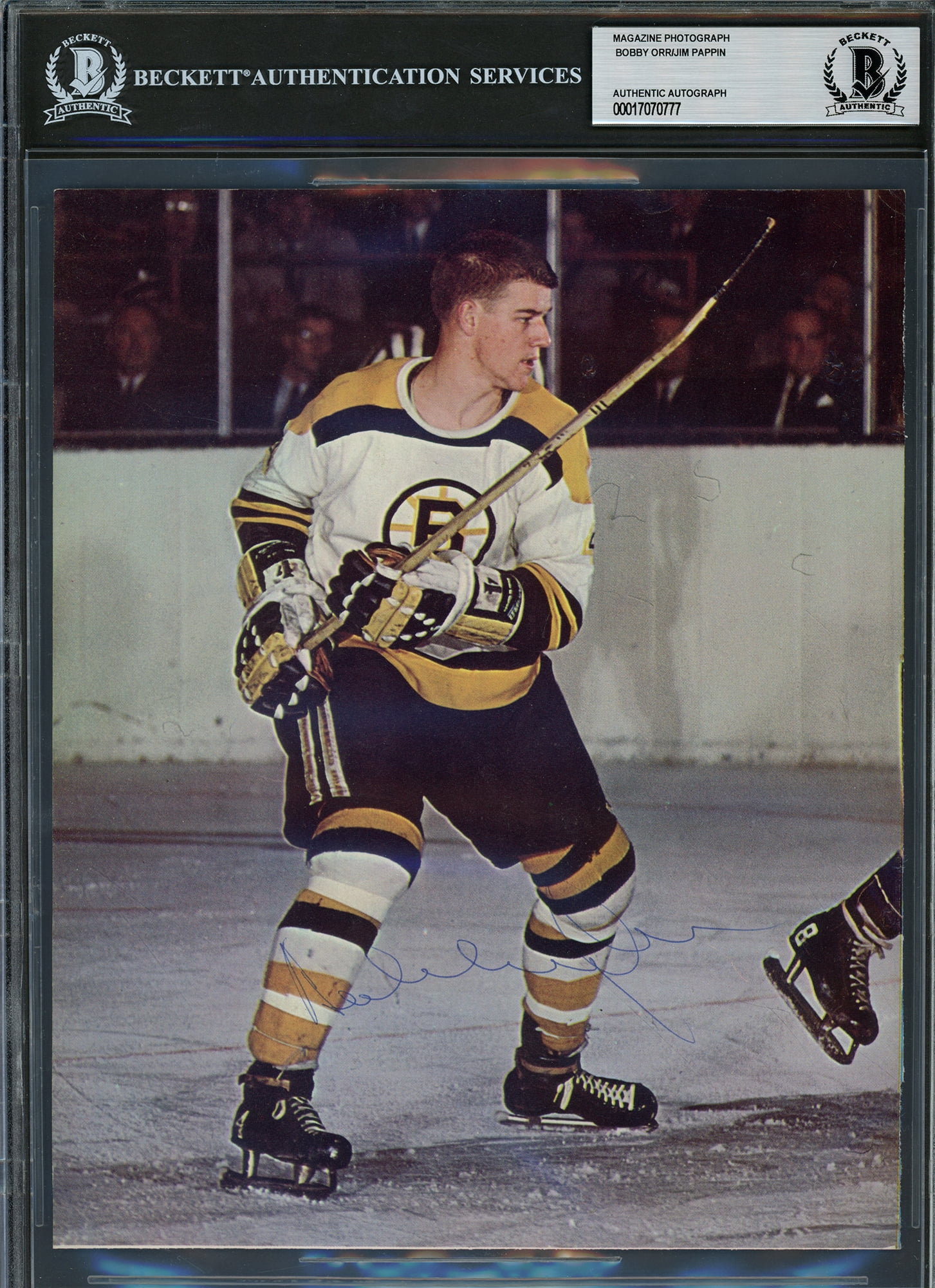 Bobby Orr & Jim Pappin Autographed 8x10 Magazine Page Photo Boston ...