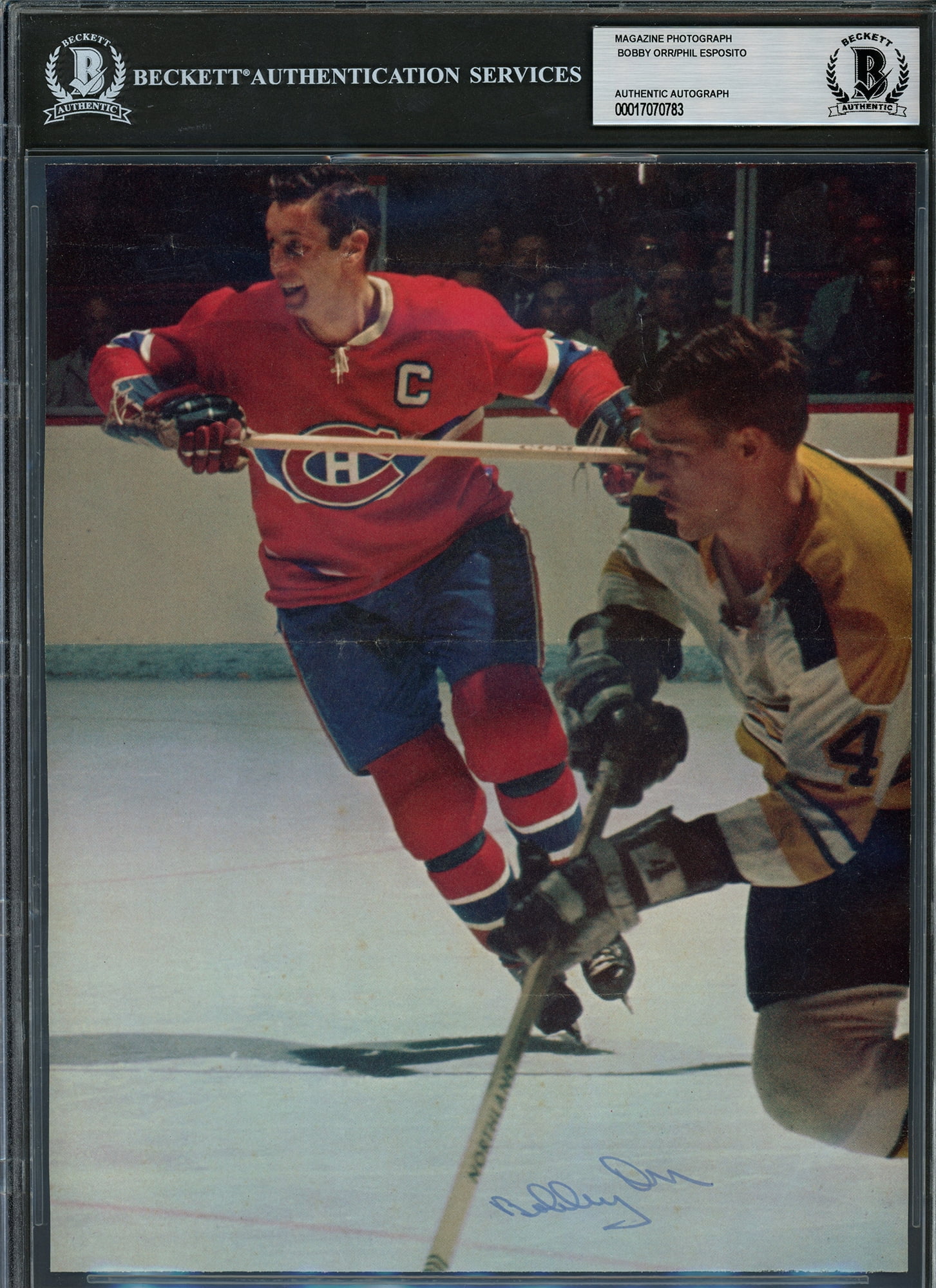Bobby Orr & Phil Esposito Autographed 8x10 Magazine Page Photo Boston ...
