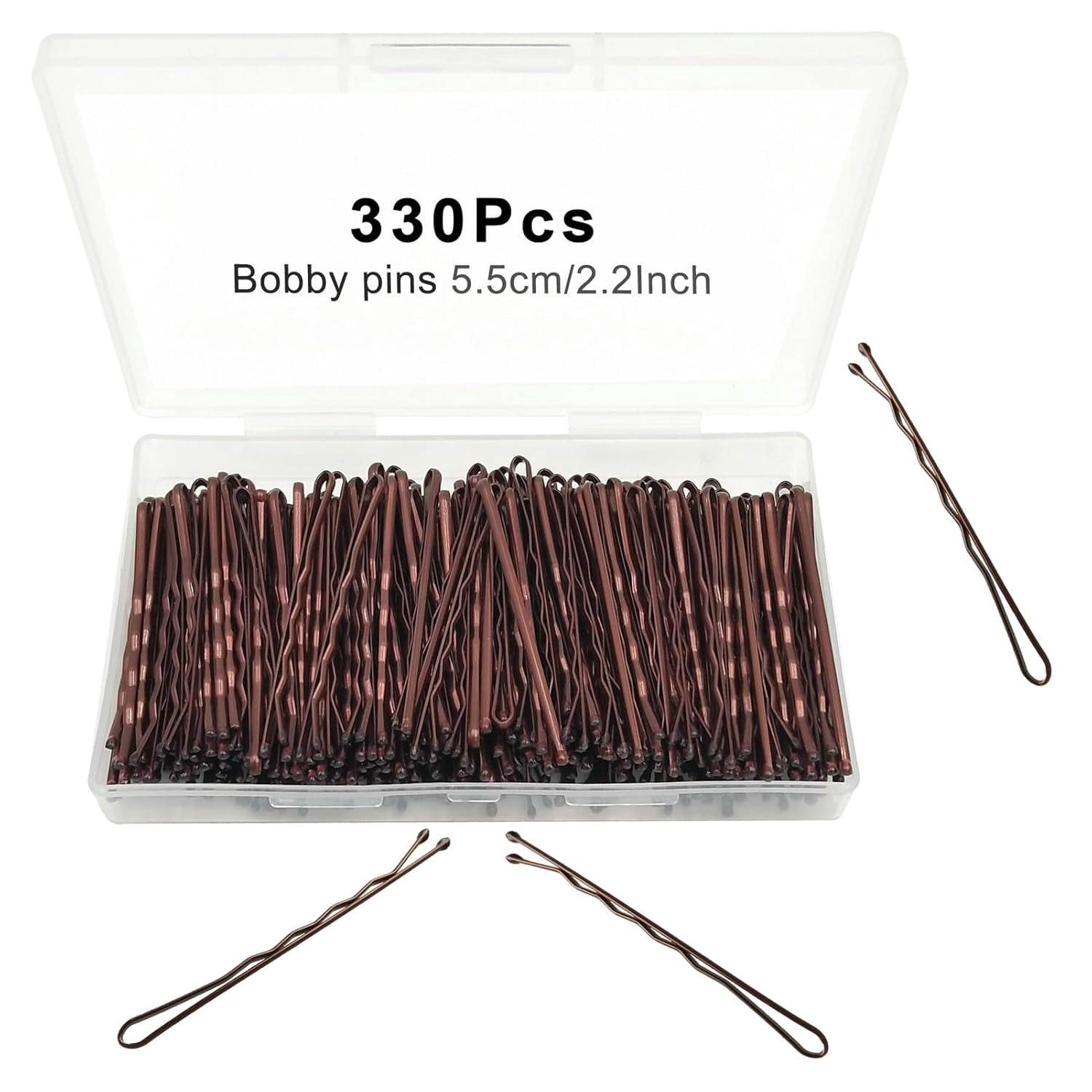 Bobby Pins Brown, 330 Count 2.2 Inch Hair Pins With Cute Box, Premium ...