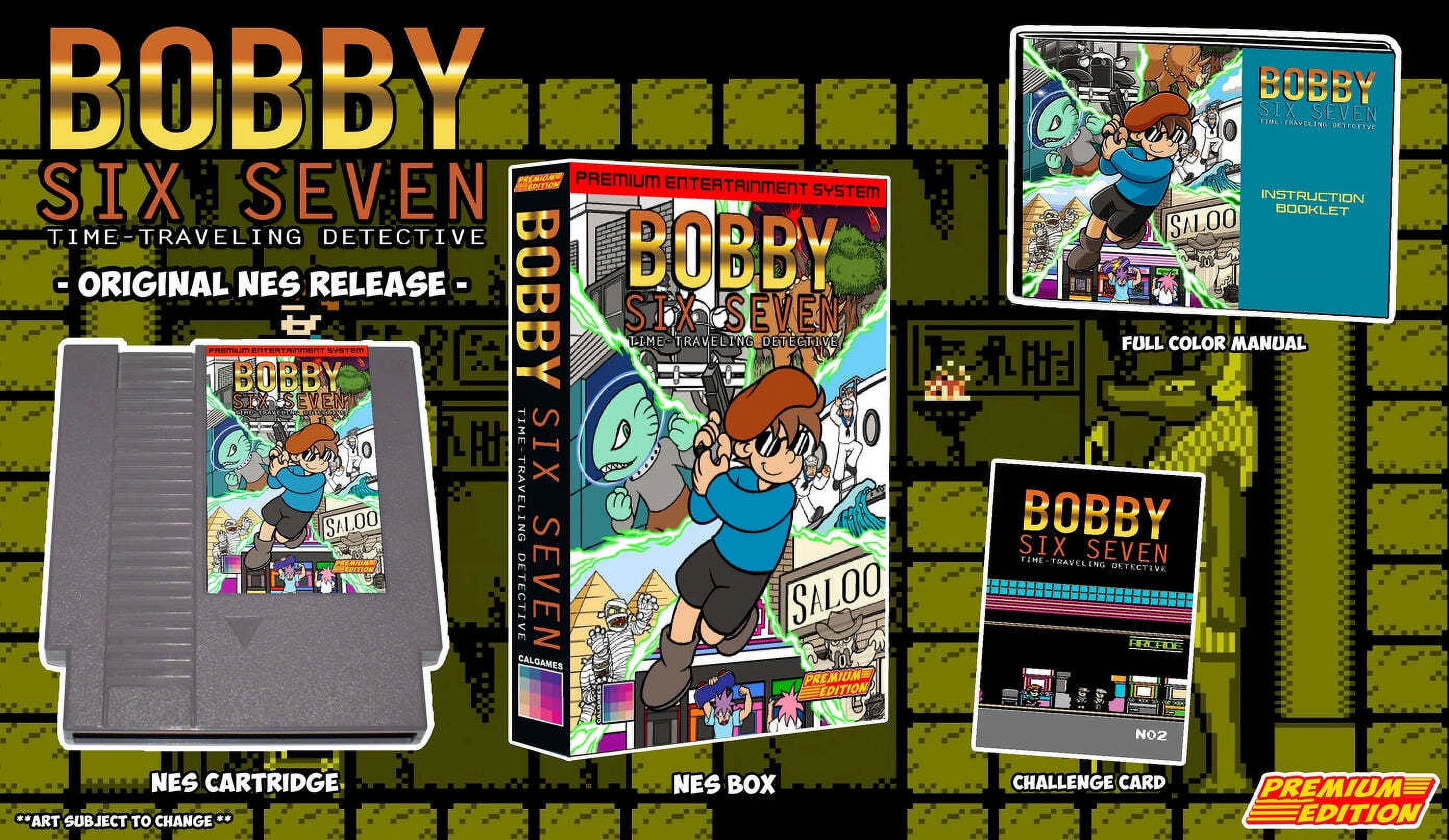 Bobby Six Seven Time-Traveling Detective ORIGINAL NES EDITION PREMIUM ...