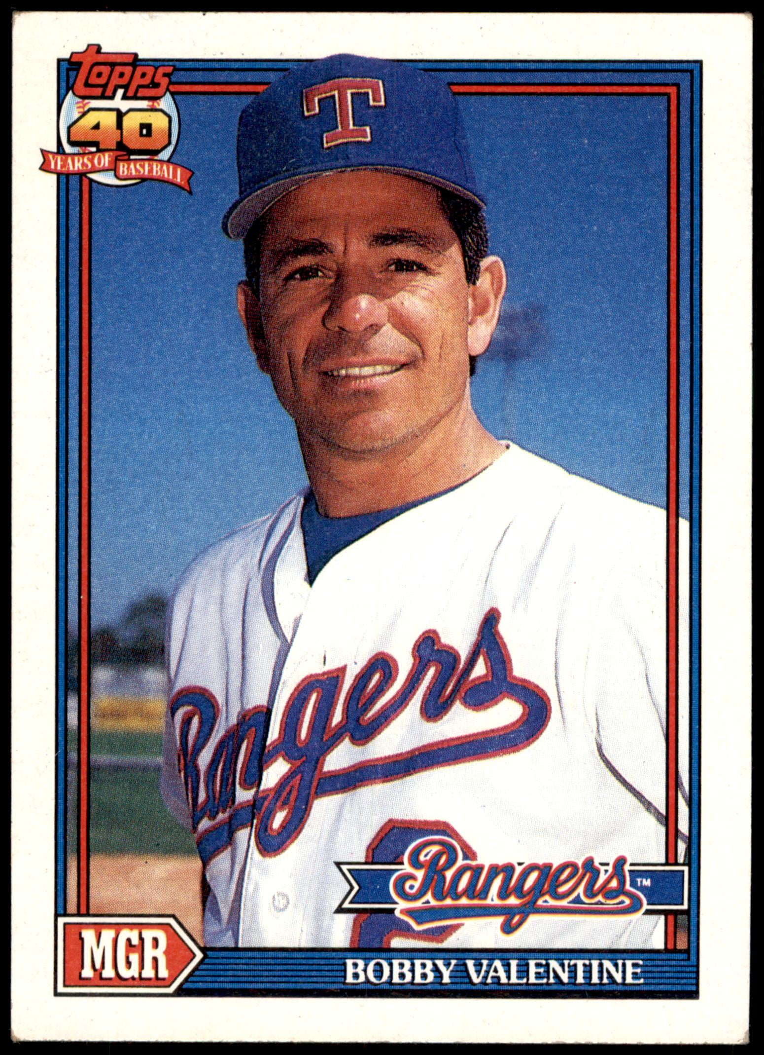 Bobby Valentine #489 1991 Topps - Walmart.com