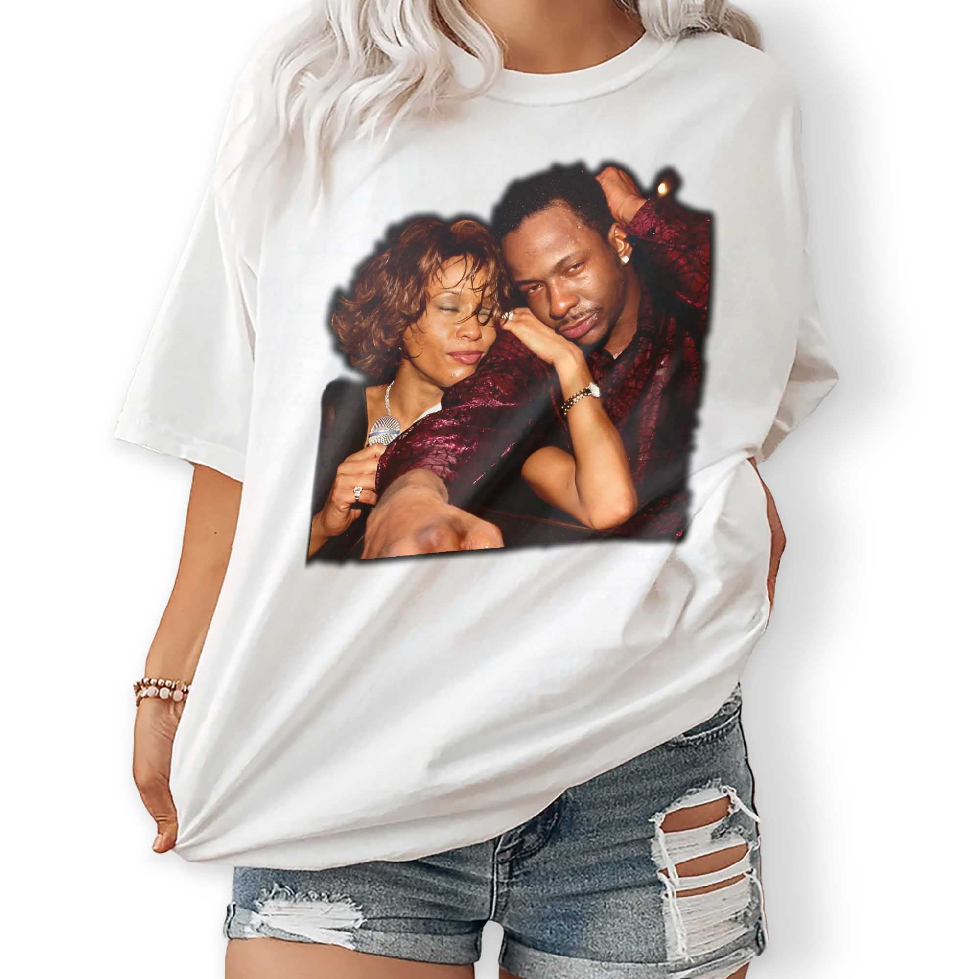 Bobby Whitney tshirt Whitney Houston Shirt T Shirt Tee Unisex, Color: Ash Grey, Size: L ...
