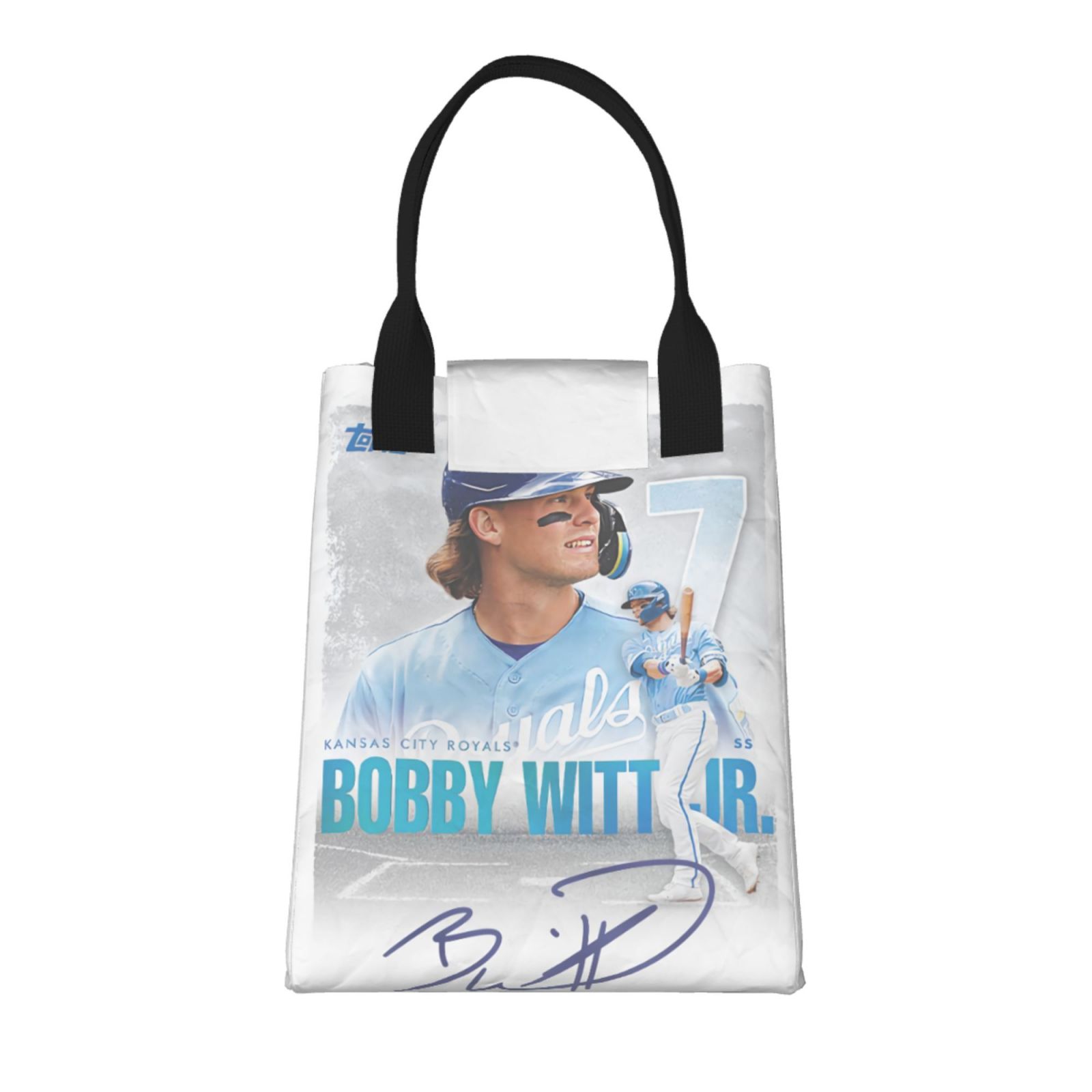 Bobby Witt Jr Paper Reusable Lunch Tote Bag - Waterproof Baseball Team ...