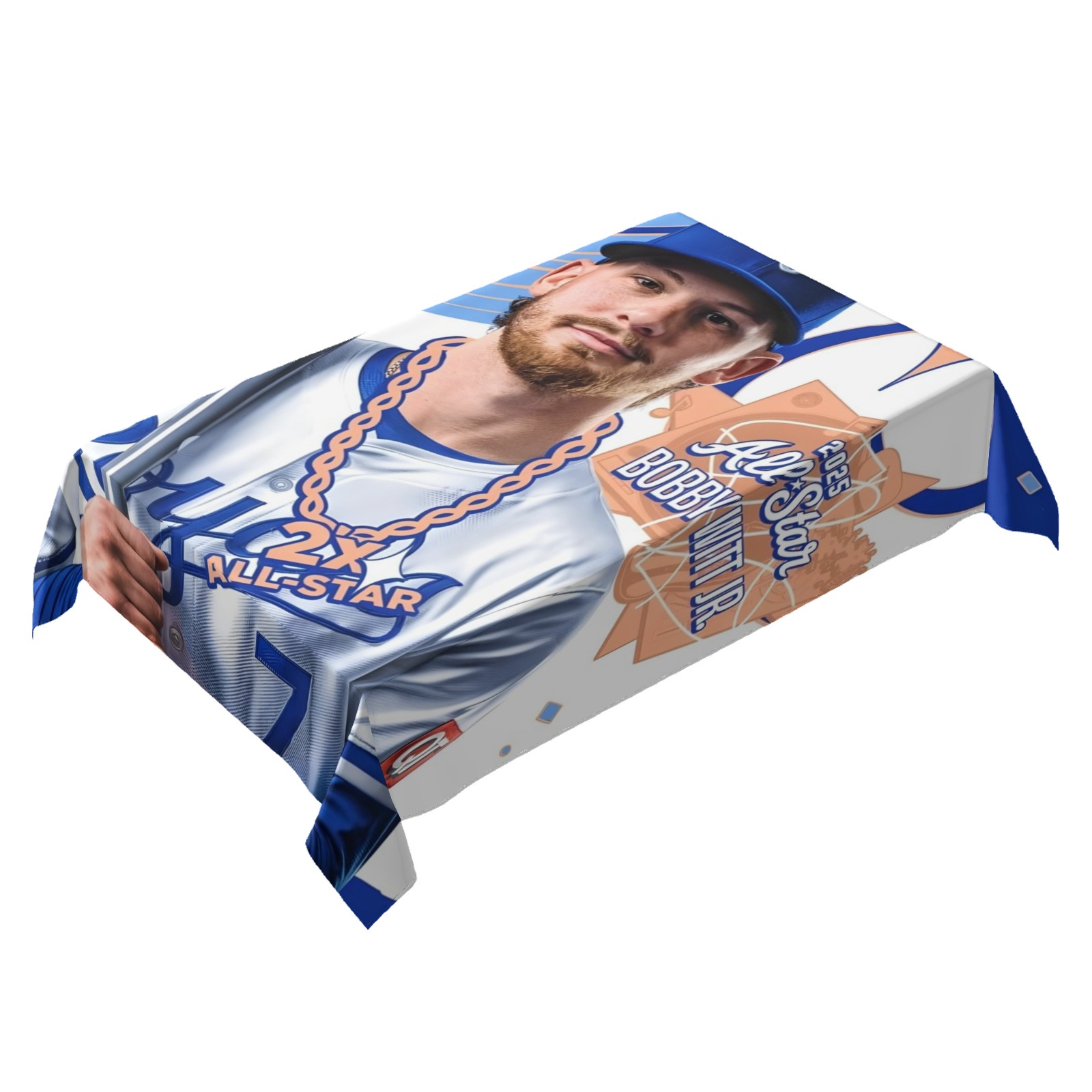 Bobby Witt Jr. square tablecloth has an iconic print, fits most tables ...