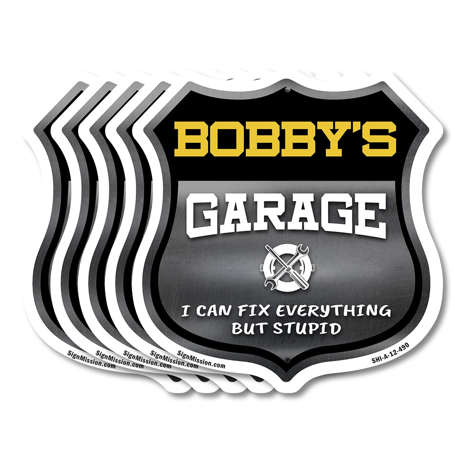 Bobby's Garage I Can Fix Everything But Stupid (5 Pack) 12 inch X 12 ...