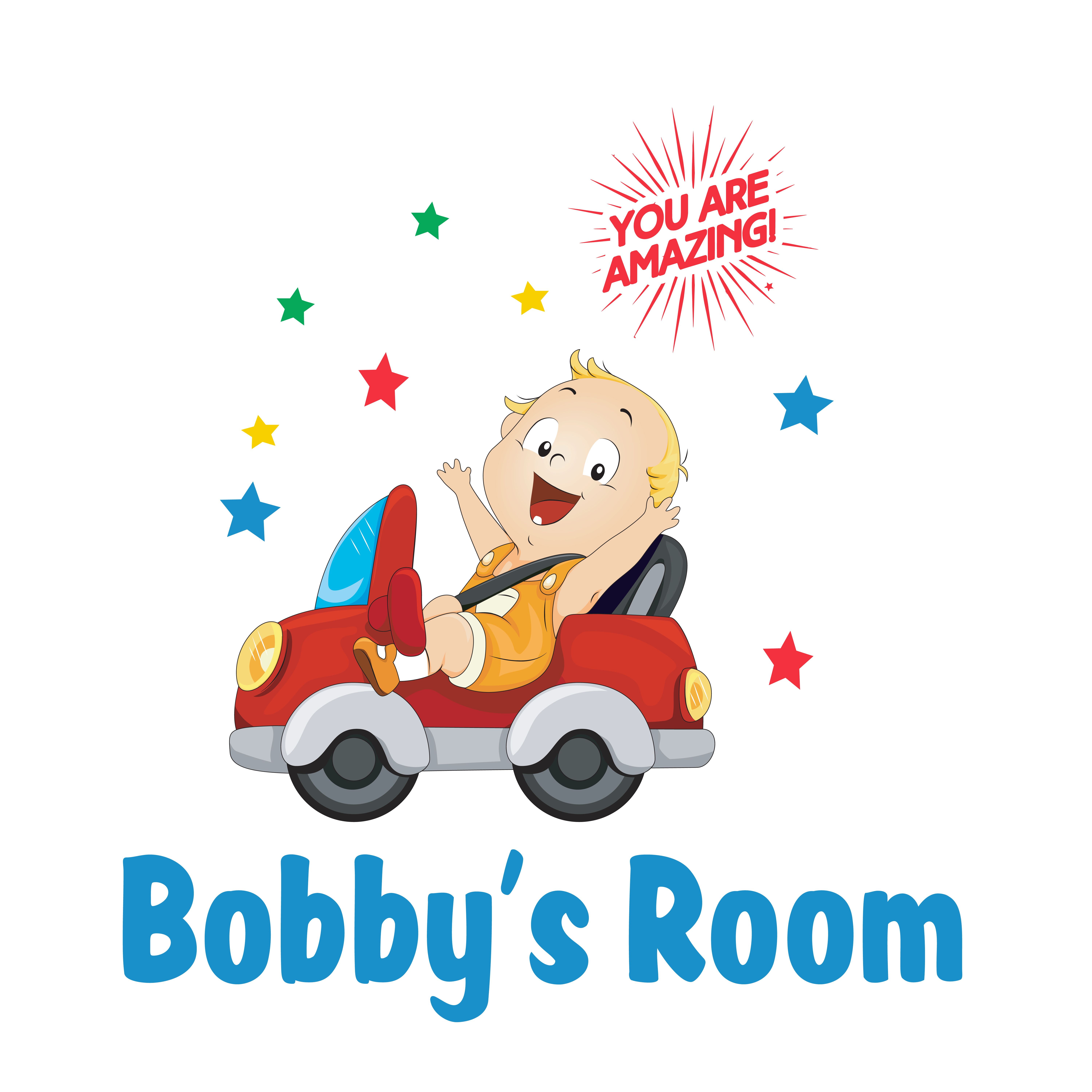 Bobby's Room Cute Baby Customised Name Wall Decal- Kids Name Nursery ...