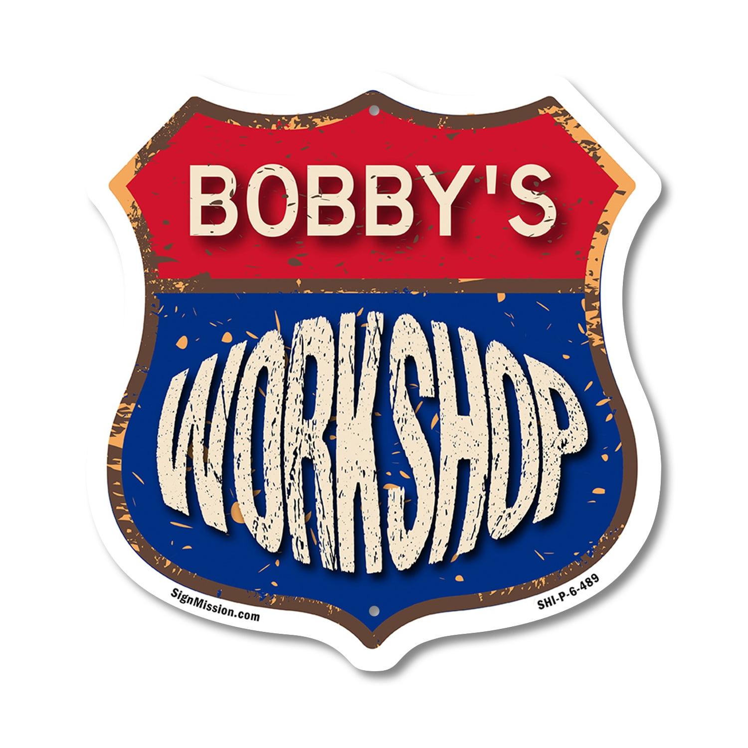 Bobby's Workshop 6 inch X 6 inch Shield Shaped Commercial Grade Plastic ...