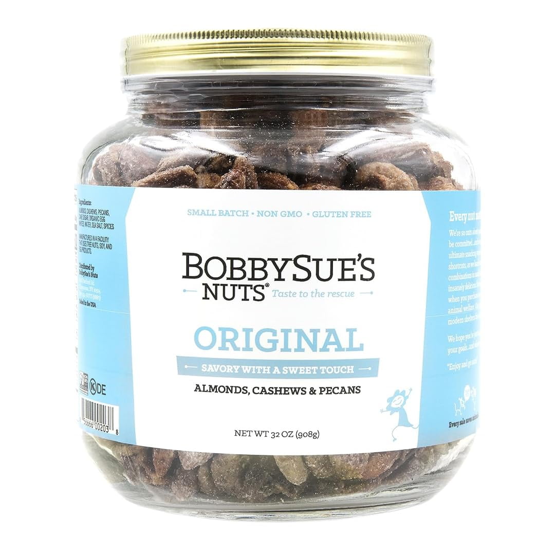 BobbySue's Nuts Original Style, OIF8 All Natural, Healthy Snack, Gluten ...