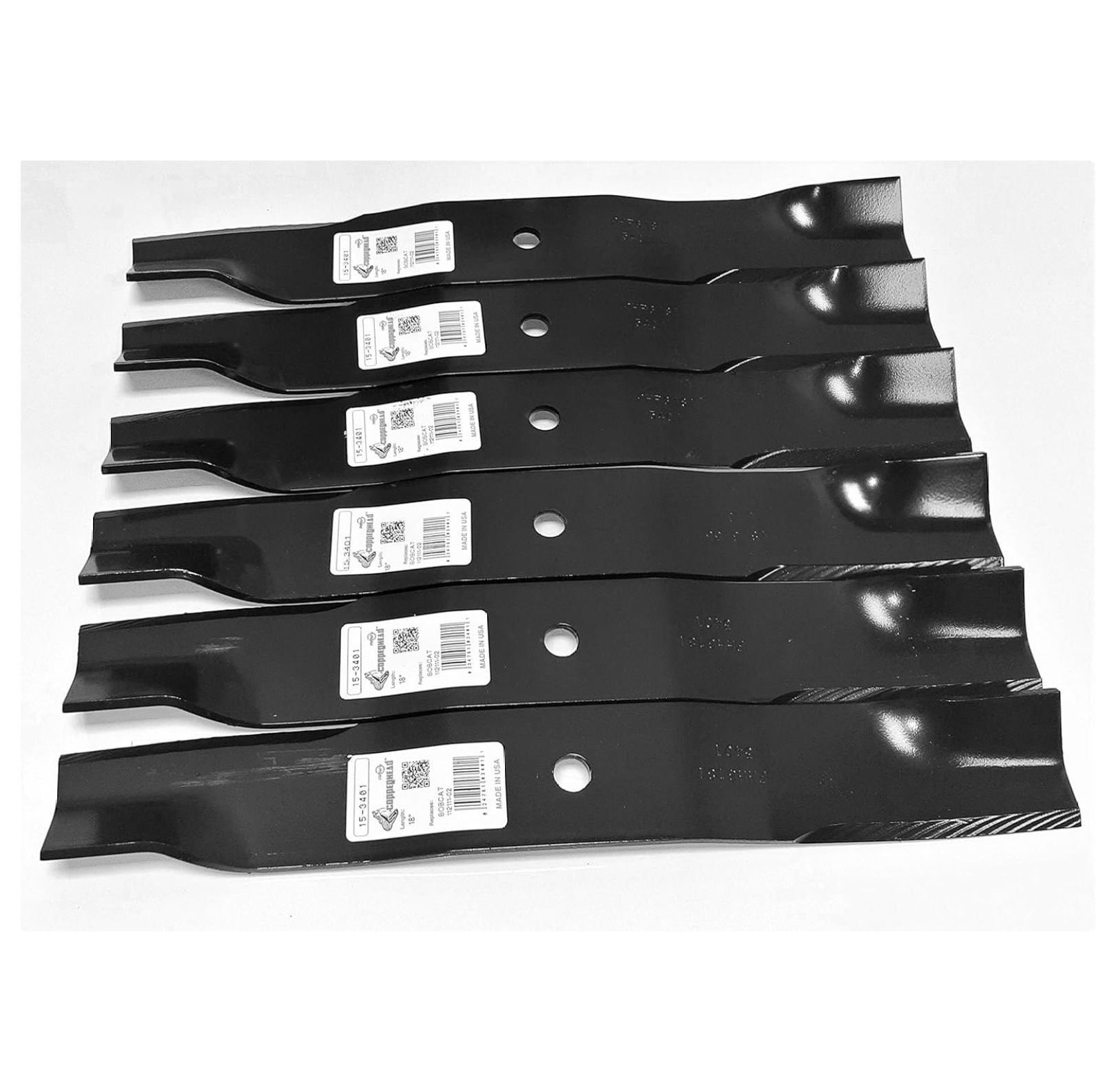 Bobcat 112111-02 Compatible Blades - 6 Pack 18 Inch Lawn Mower Blades ...