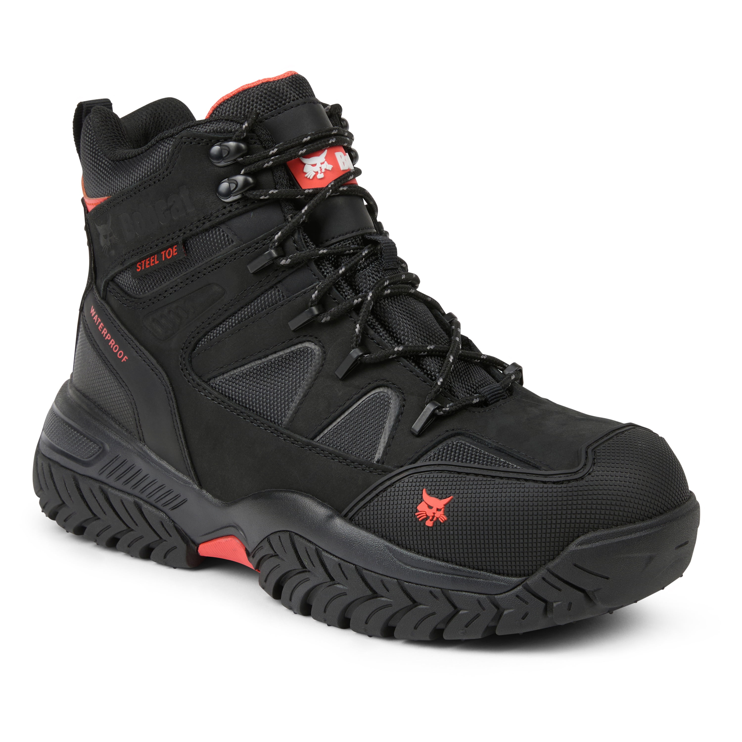 Bobcat Men’s Titan Tire Tread Waterproof Steel Toe Work Boot, Wide ...