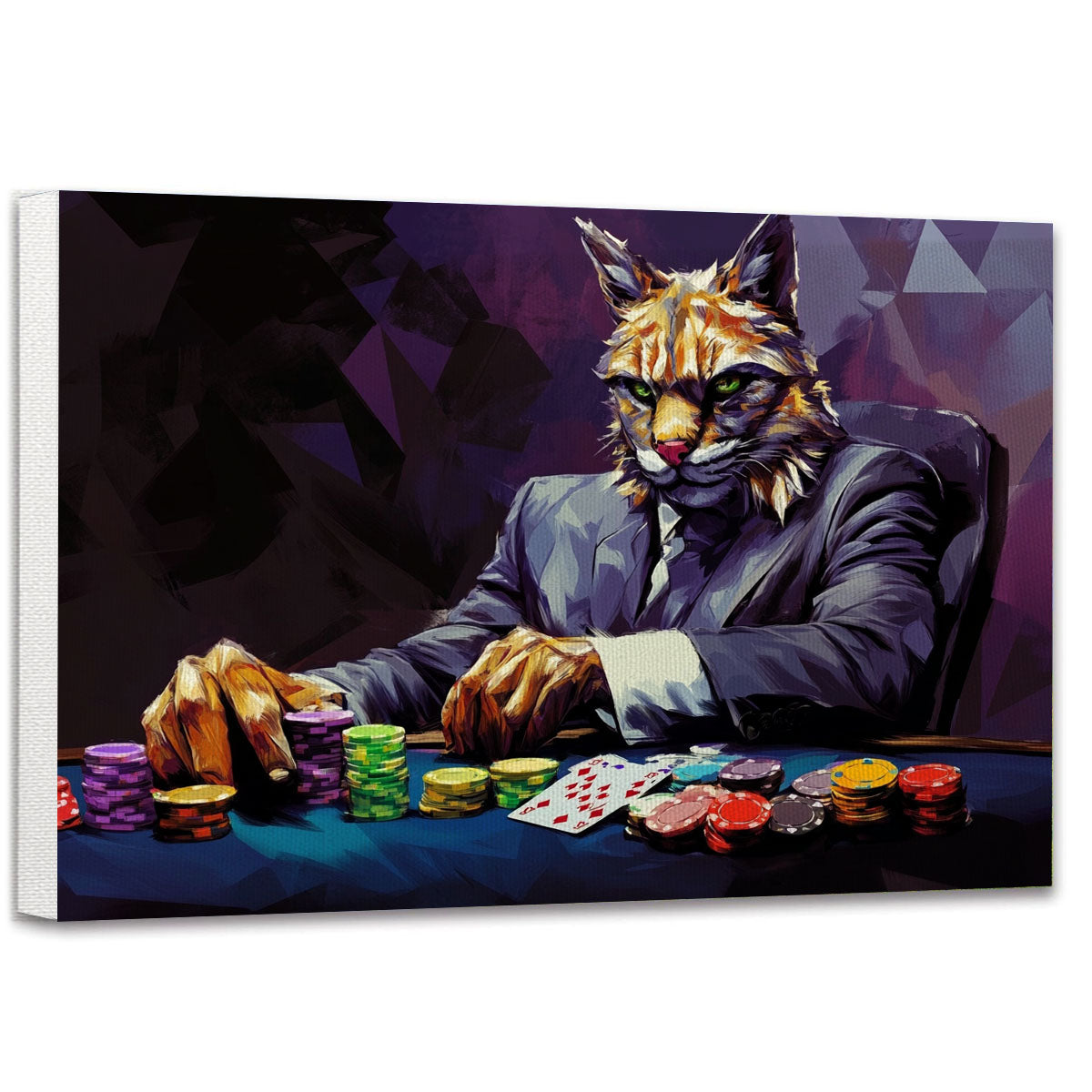 Bobcat Playing Poker Poster Wall Art Poster Wall Decor Aesthetic ...
