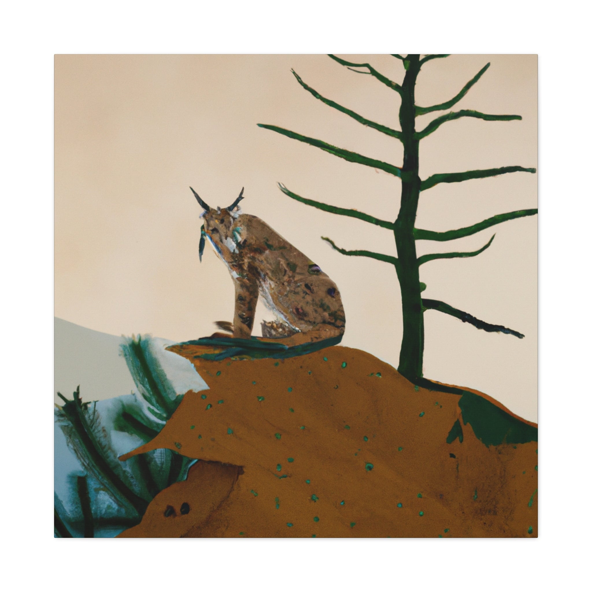 Bobcat's Neoclassical Grace - Canvas - Walmart.com
