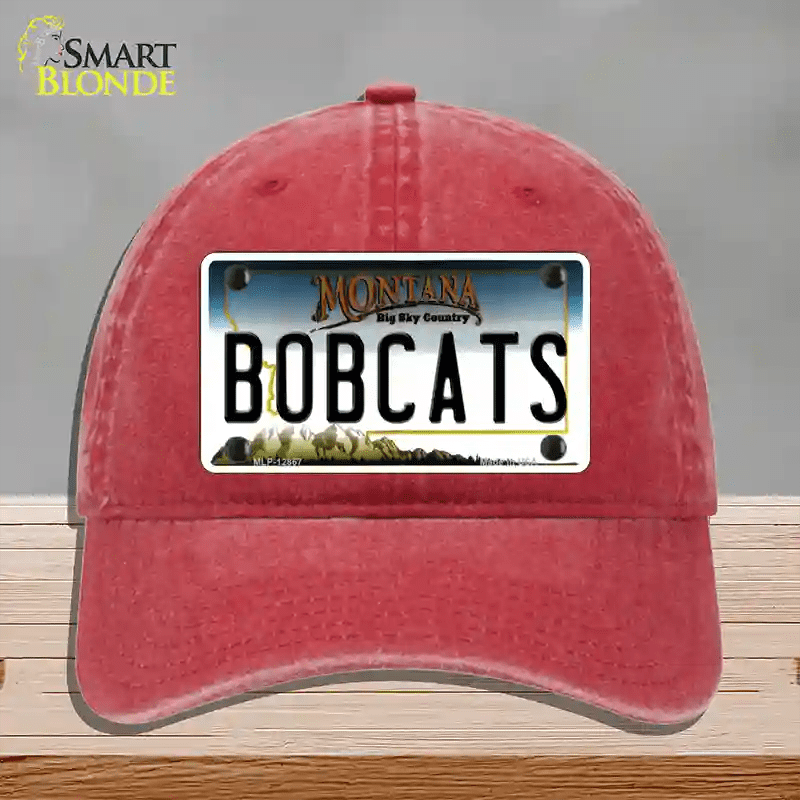 Bobcats Novelty License Plate Hat Unconstructed Cotton Red - Walmart.com