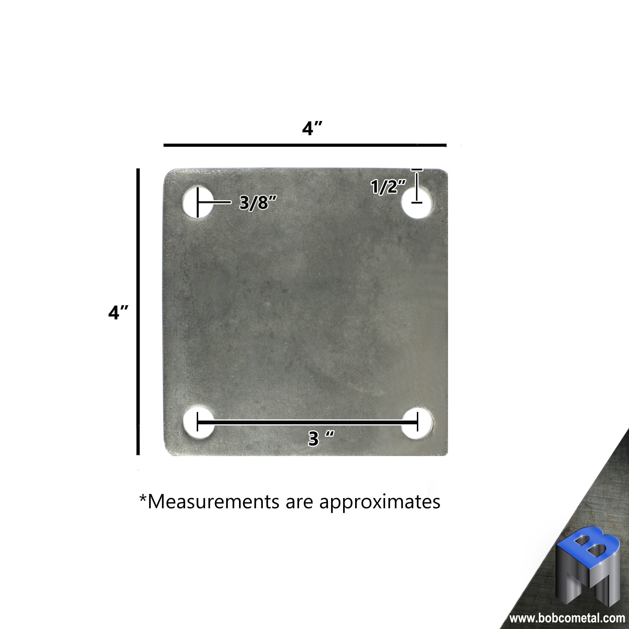 Bobco Metals 4” X 4” Hot Rolled, Gray Weldable A36 Steel Plate - 8 ...
