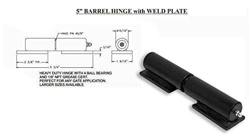 Bobco Metals Steel 5" Barrel Gate Hinges for Heavy Gates & Doors ...