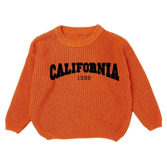 Bobifish Baby Dark Green Ribbed Sweater “CALIFORNIA 1998” Letter Print ...